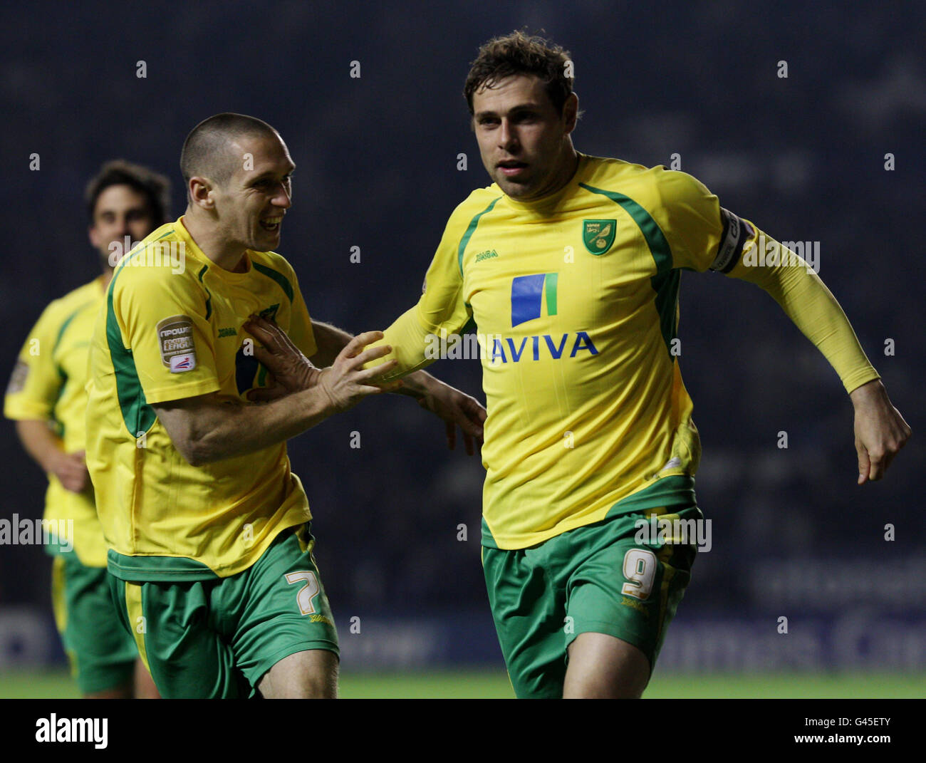 Norwich City captain Grant Holt celebrates scoring from the penalty ...