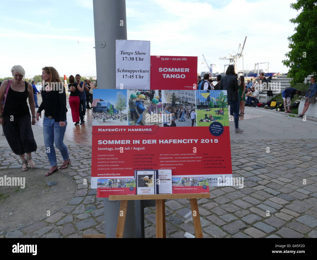 Europe Germany Hamburg HafenCity Tango dance gathering Stock Photo - Alamy