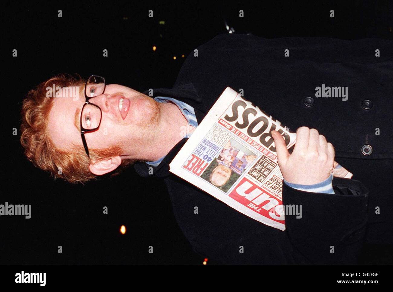 Outspoken DJ Chris Evans arrives at the Radio One building in London ...