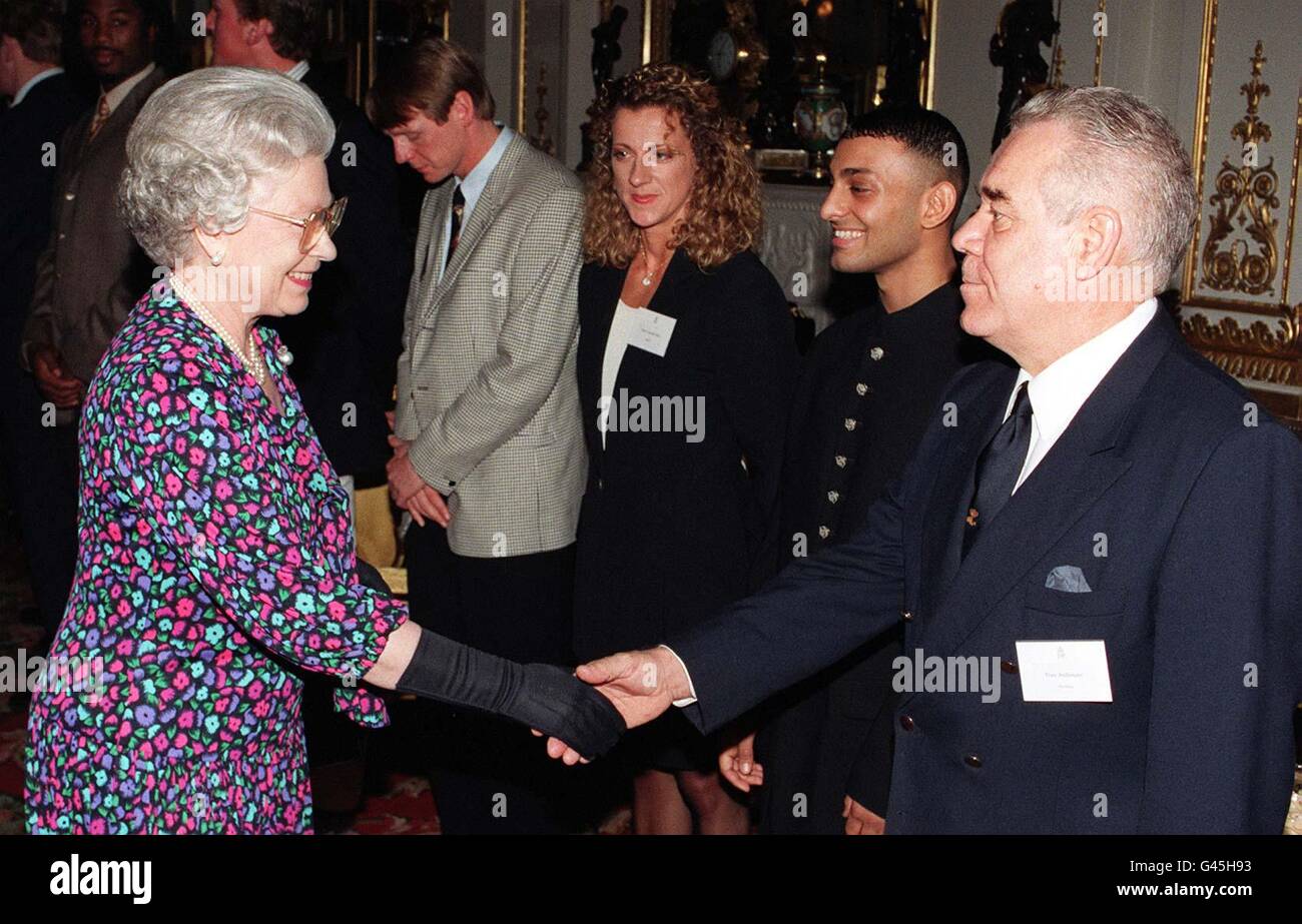 The Queen greets single handed round the world yachtsman, Tony ...