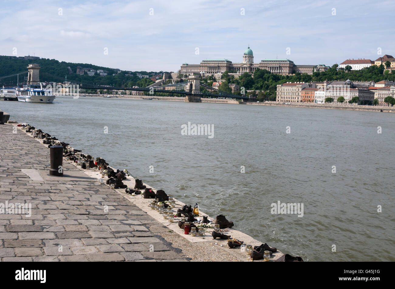 The metal shoes on the Danube Promenade beside the River Danube in ...