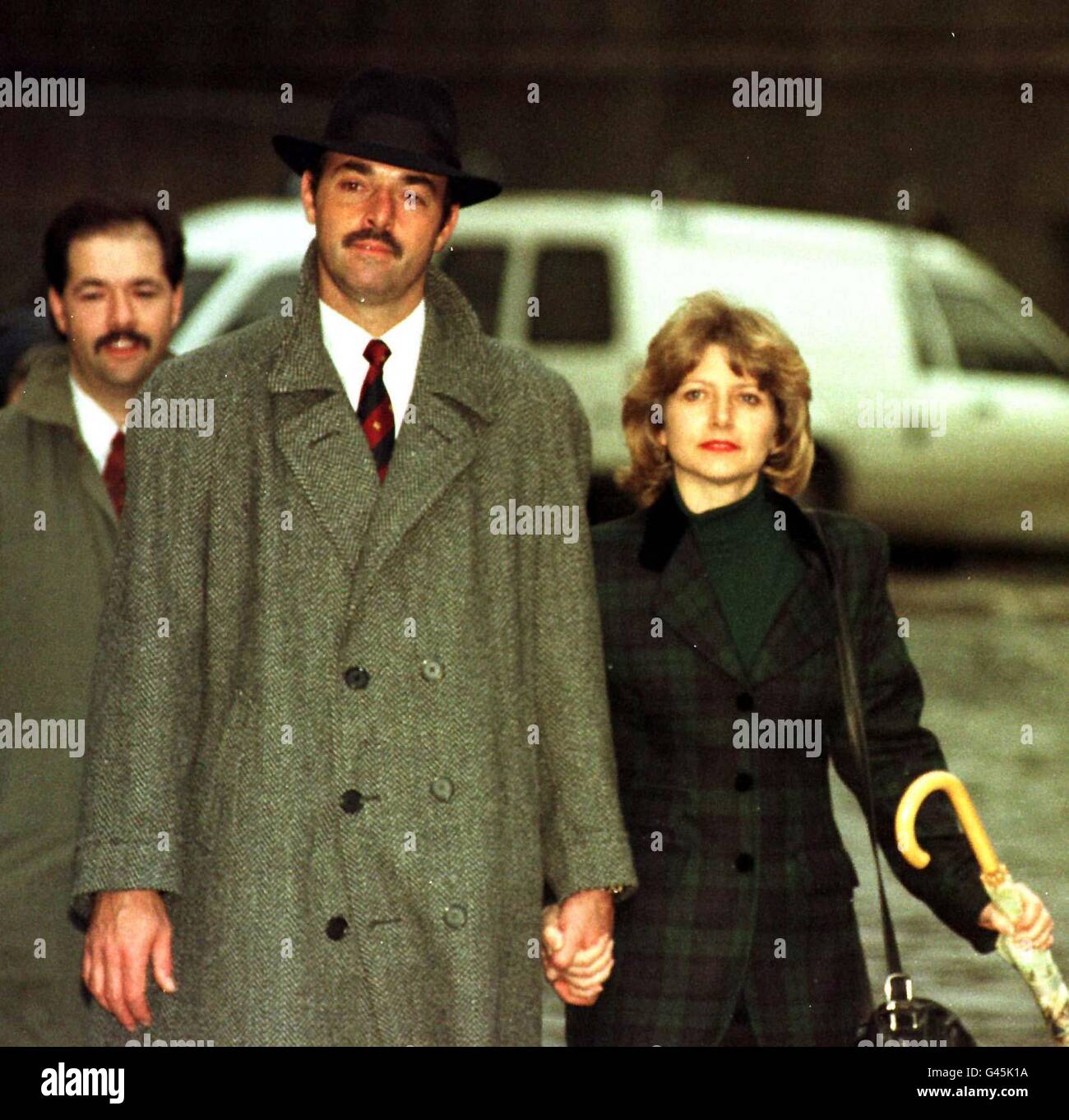 Bruce Grobbelaar with wife Debbie leaving Winchester Crown Court today ...