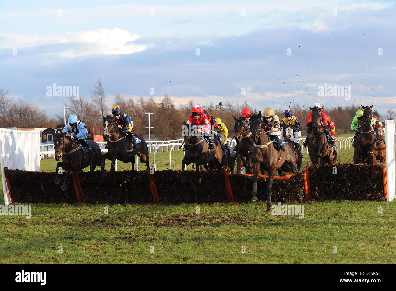 Horse Racing - Catterick Racecourse Stock Photo - Alamy