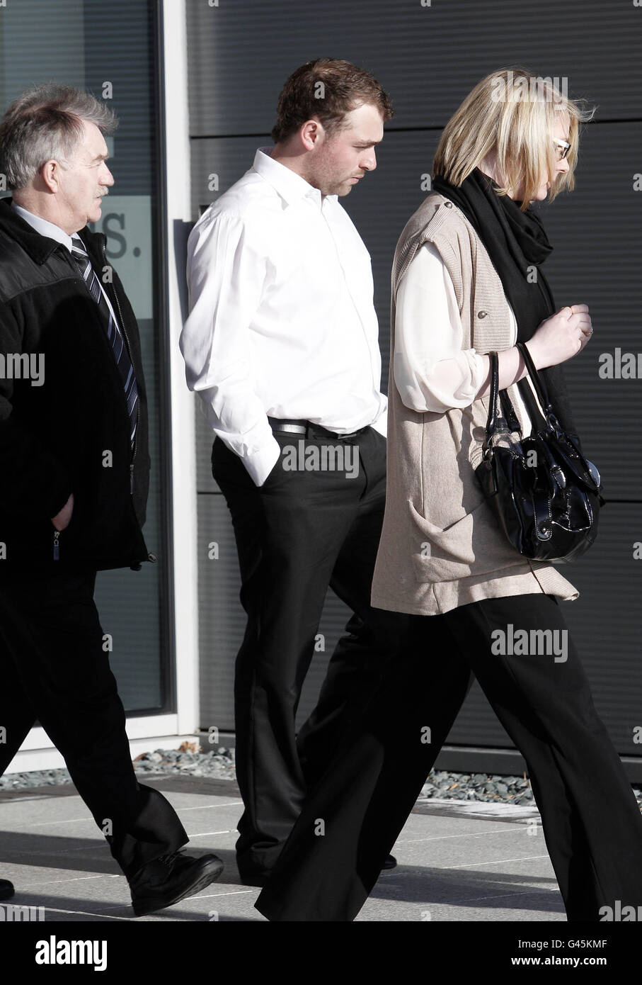 Derrick Bird's brother Brian Bird (left) and son Graeme Bird (centre ...