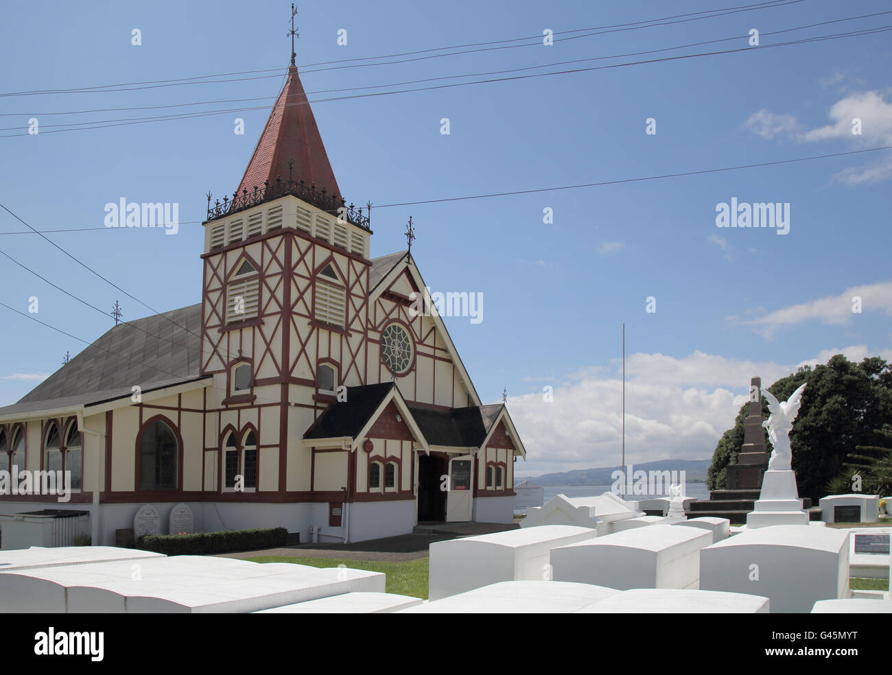 st faiths anglican church at rotorua on new zealands north island Stock ...