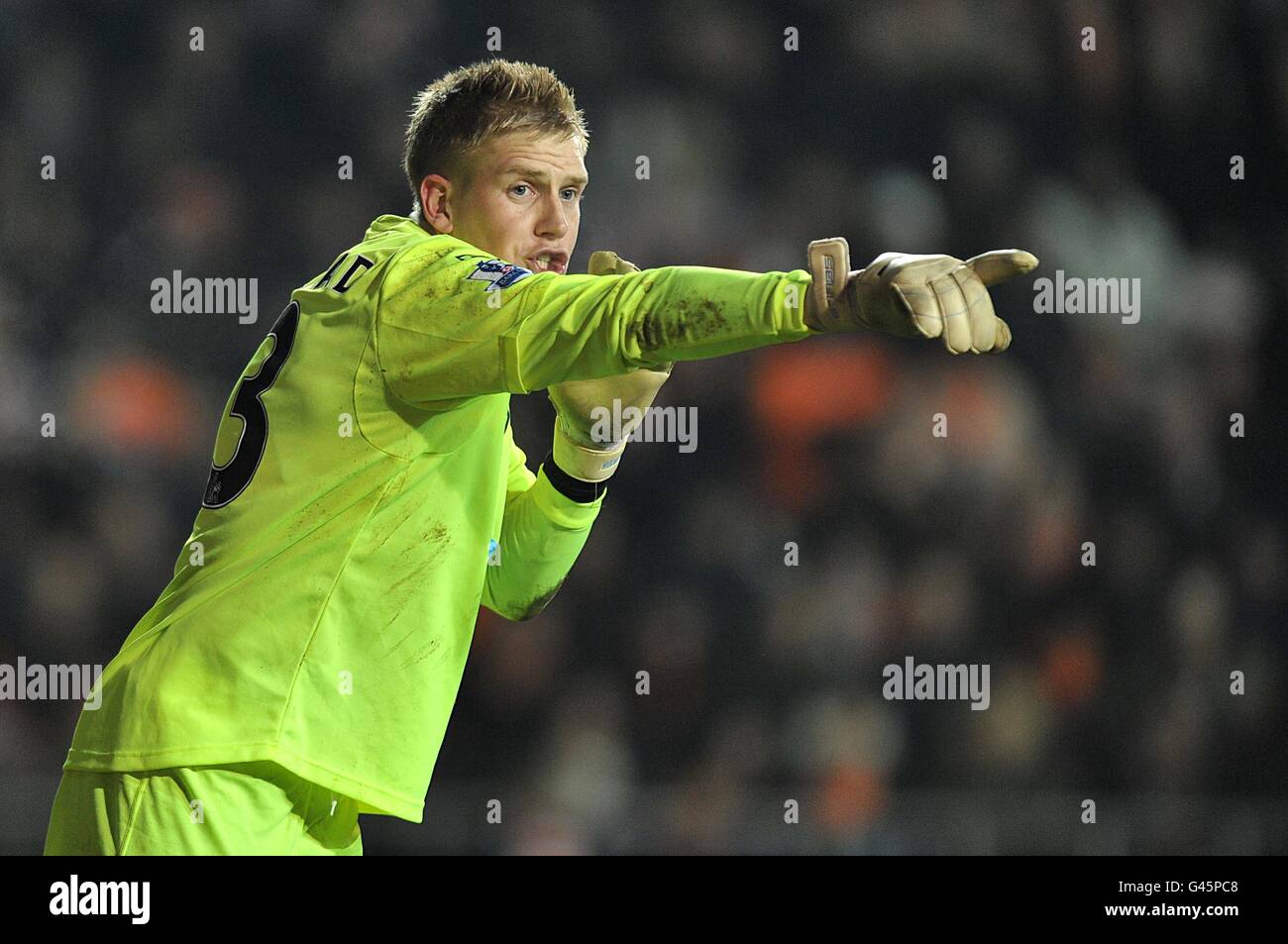 Blackpool goalkeeper mark halstead hi-res stock photography and images ...