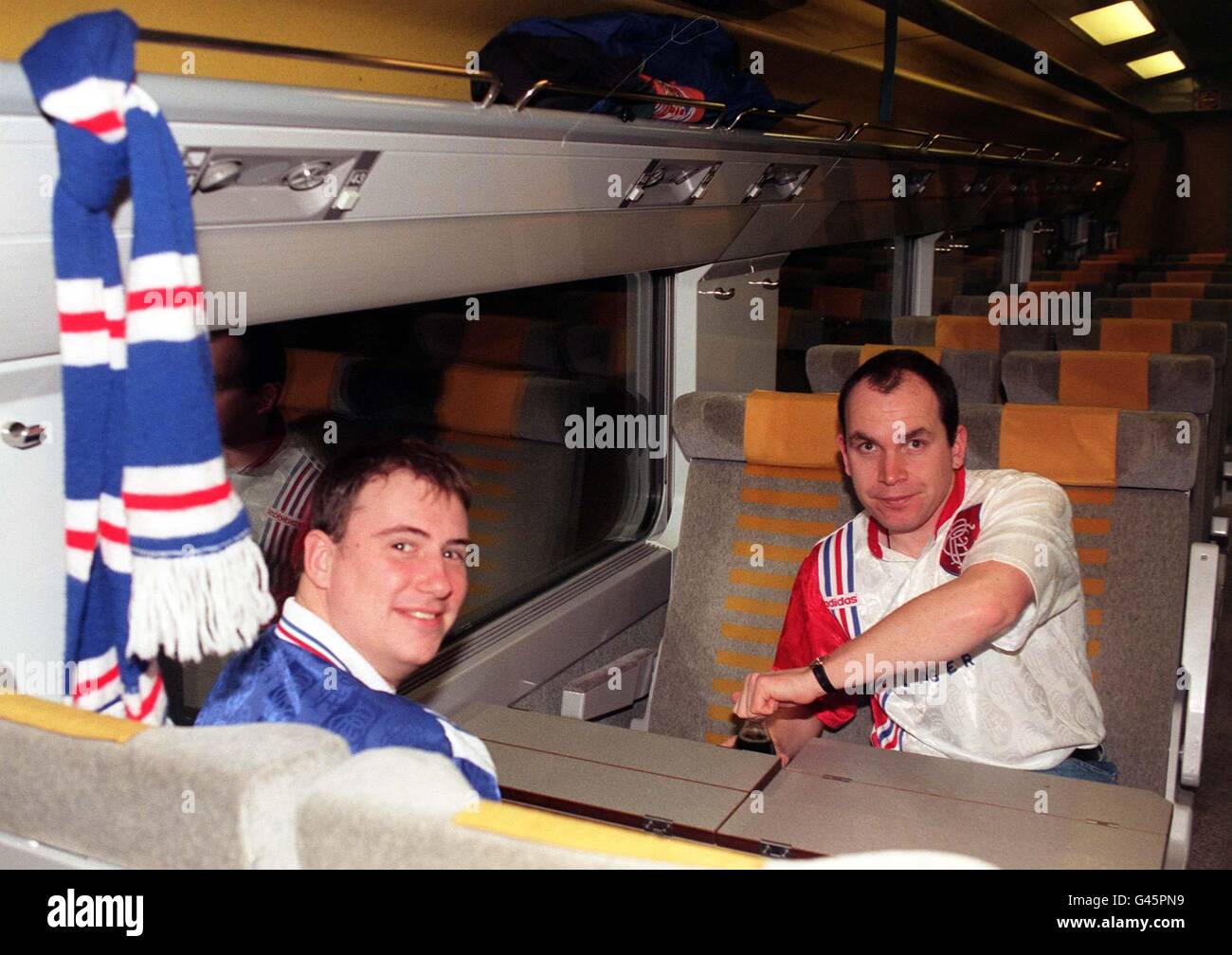 Football fans train station hi-res stock photography and images - Alamy