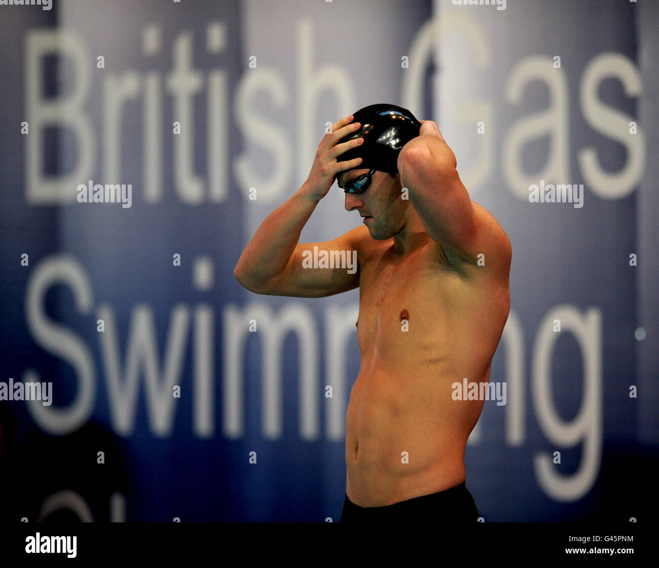 Lougborough University's Liam Tancock prepares to start in the Mens ...