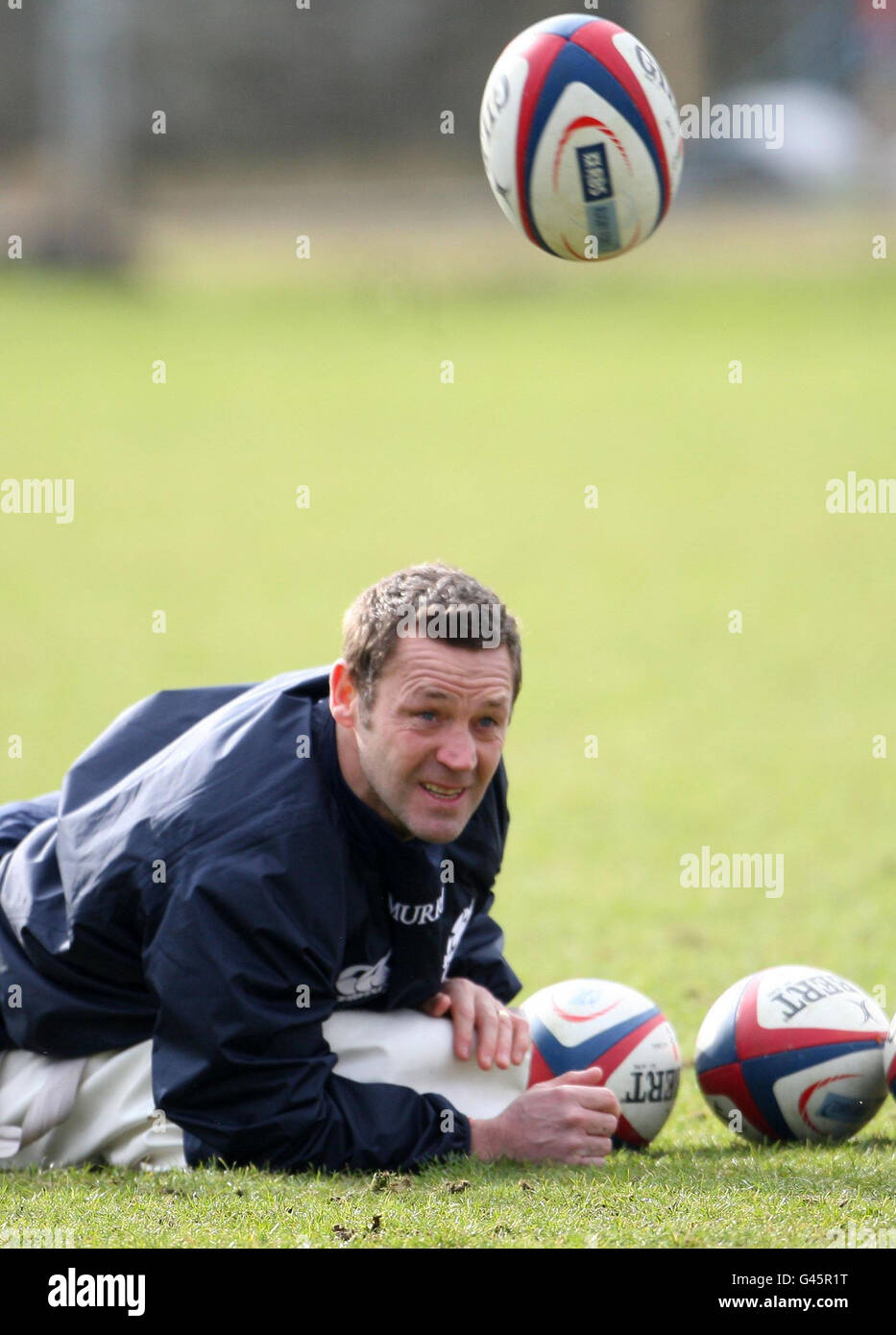 Rugby Union - Scotland Training Session - Murrayfield Stadium Stock ...