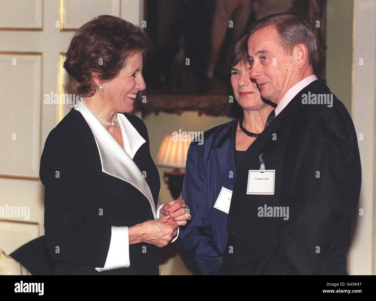 Prime Minister's wife Norma Major, welcomes actor Derek Fowlds and his ...