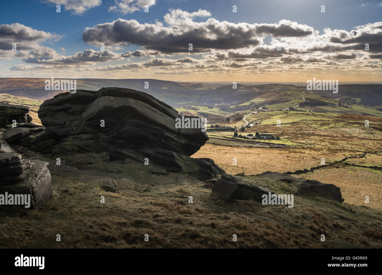 Millstone Edge, where the Pennine Way Crosses at Standedge, Marsden ...