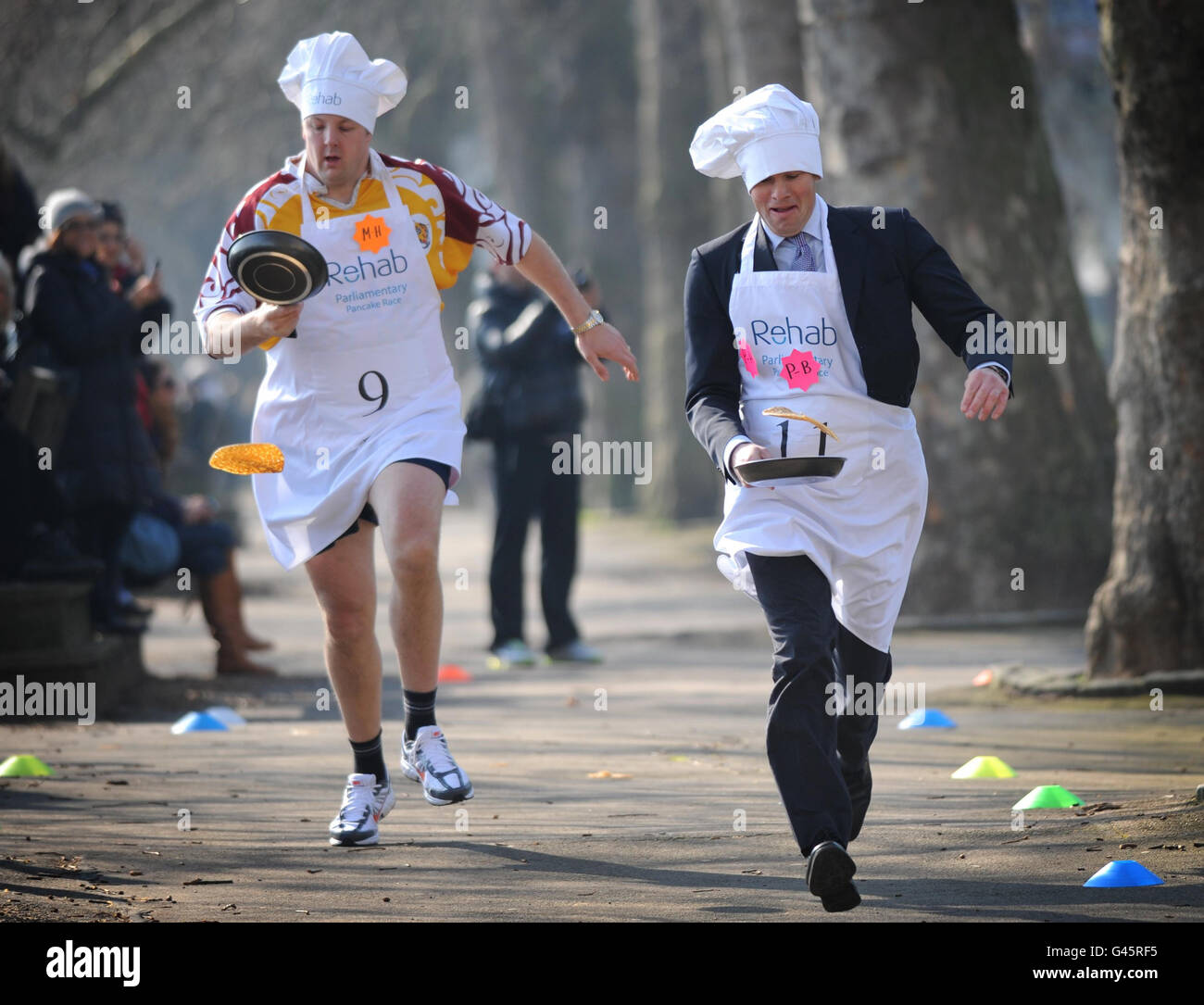 Labour MP Toby Perkins (left) and ITN Political Editor Tom Bradby ...