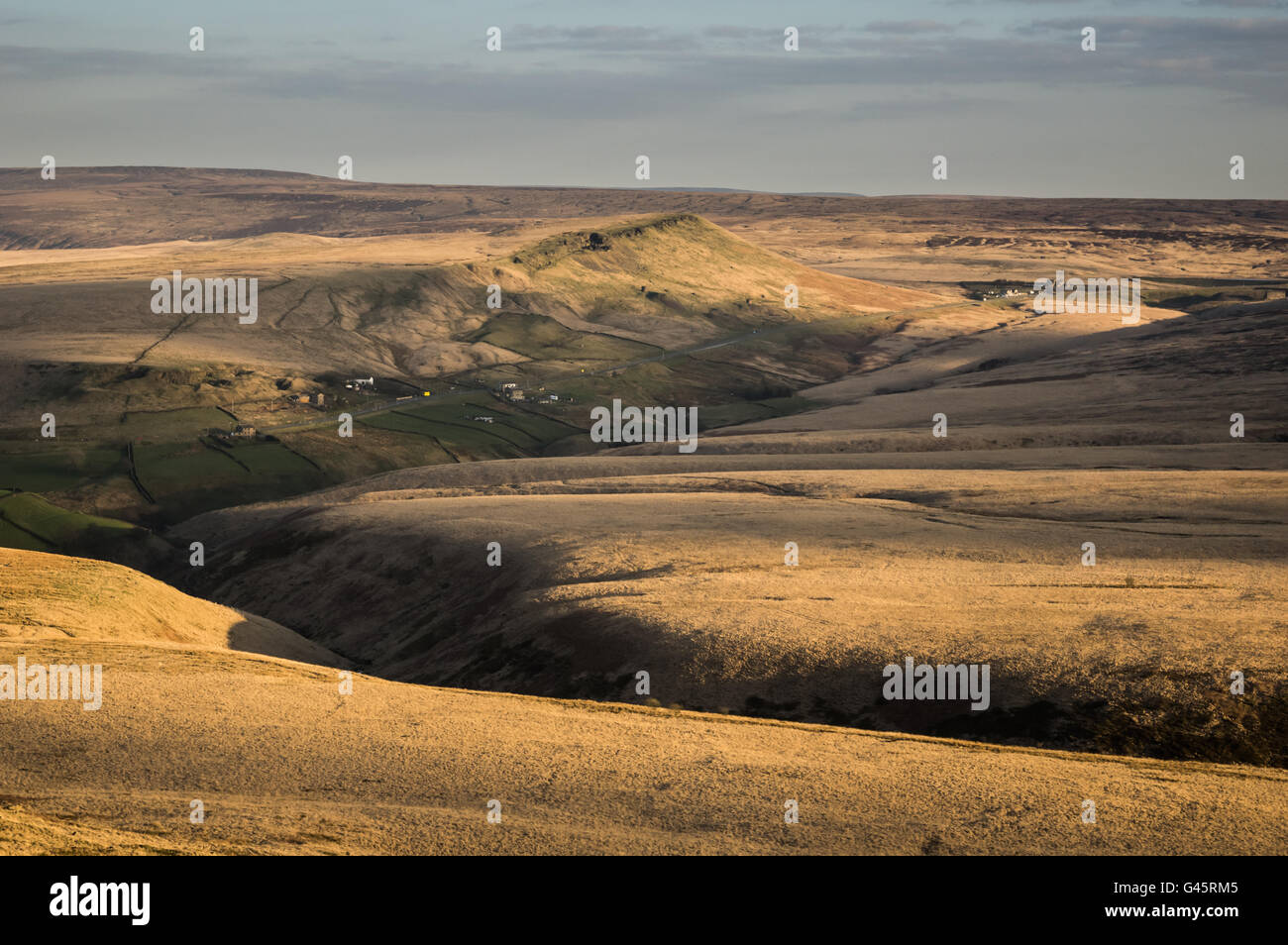Marsden Moor and Pule Hill, Lancashire Yorkshire border, UK Stock Photo ...