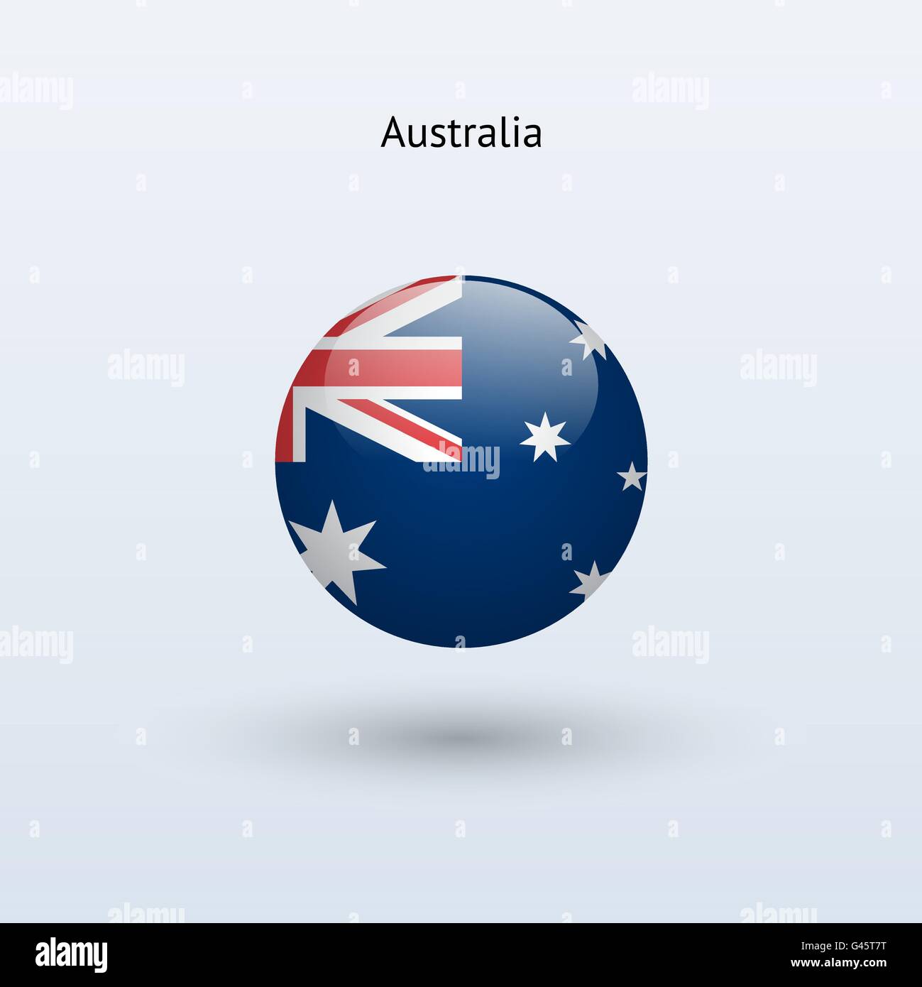 Australia round flag. Vector illustration Stock Vector Image & Art - Alamy