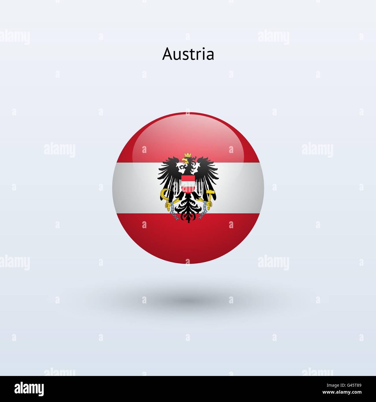 Austria round flag. Vector illustration Stock Vector Image & Art - Alamy