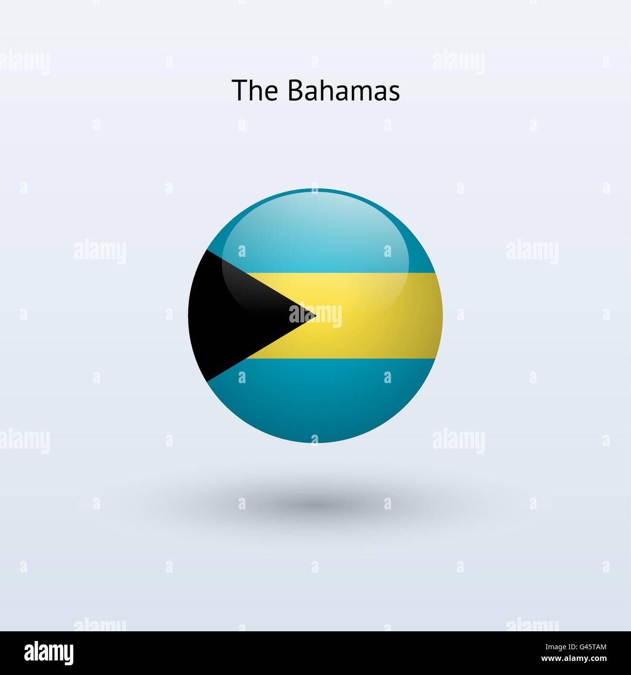 Bahamas round flag. Vector illustration Stock Vector Image & Art - Alamy