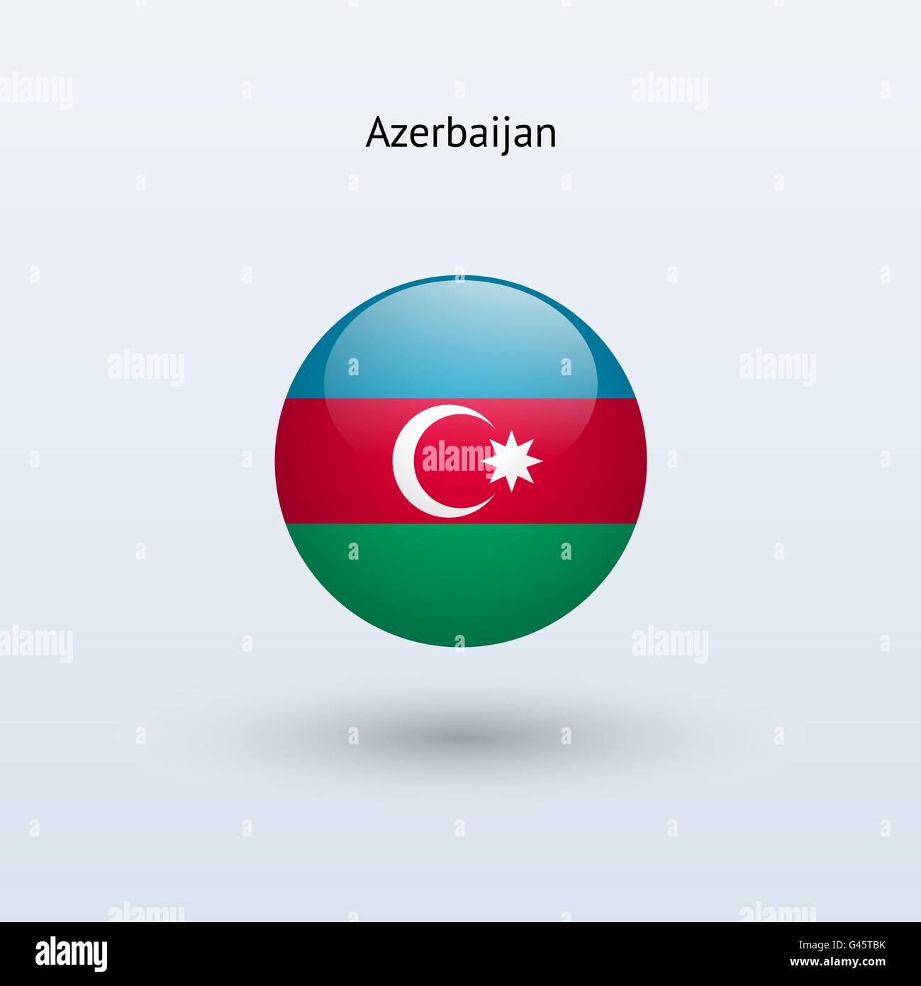 Circle azerbaijan flag Stock Vector Images - Alamy