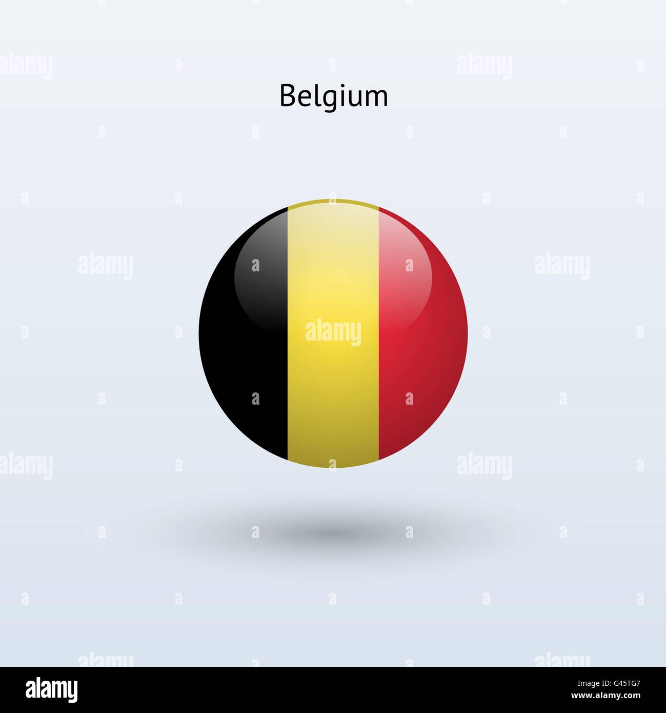 Belgium round flag. Vector illustration Stock Vector Image & Art - Alamy