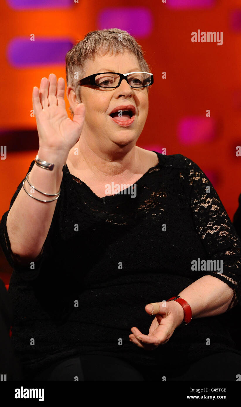 Jo Brand, during filming of the Graham Norton Show at the London ...