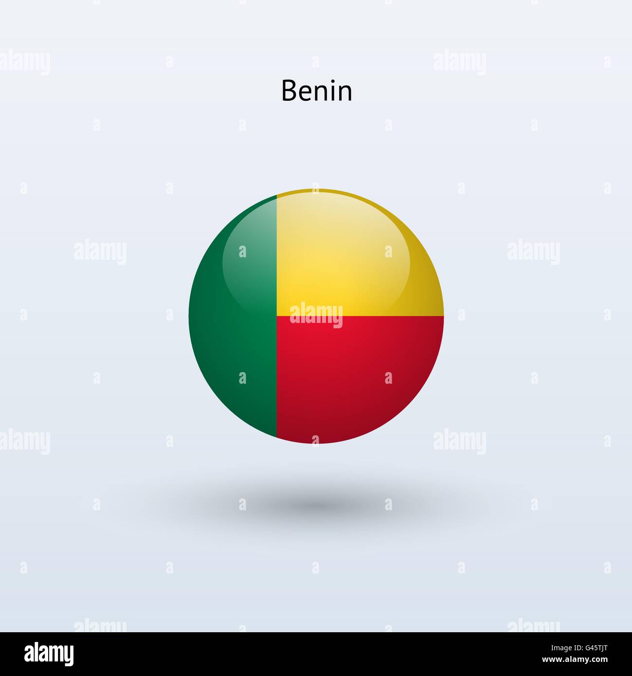 Benin round flag. Vector illustration Stock Vector Image & Art - Alamy