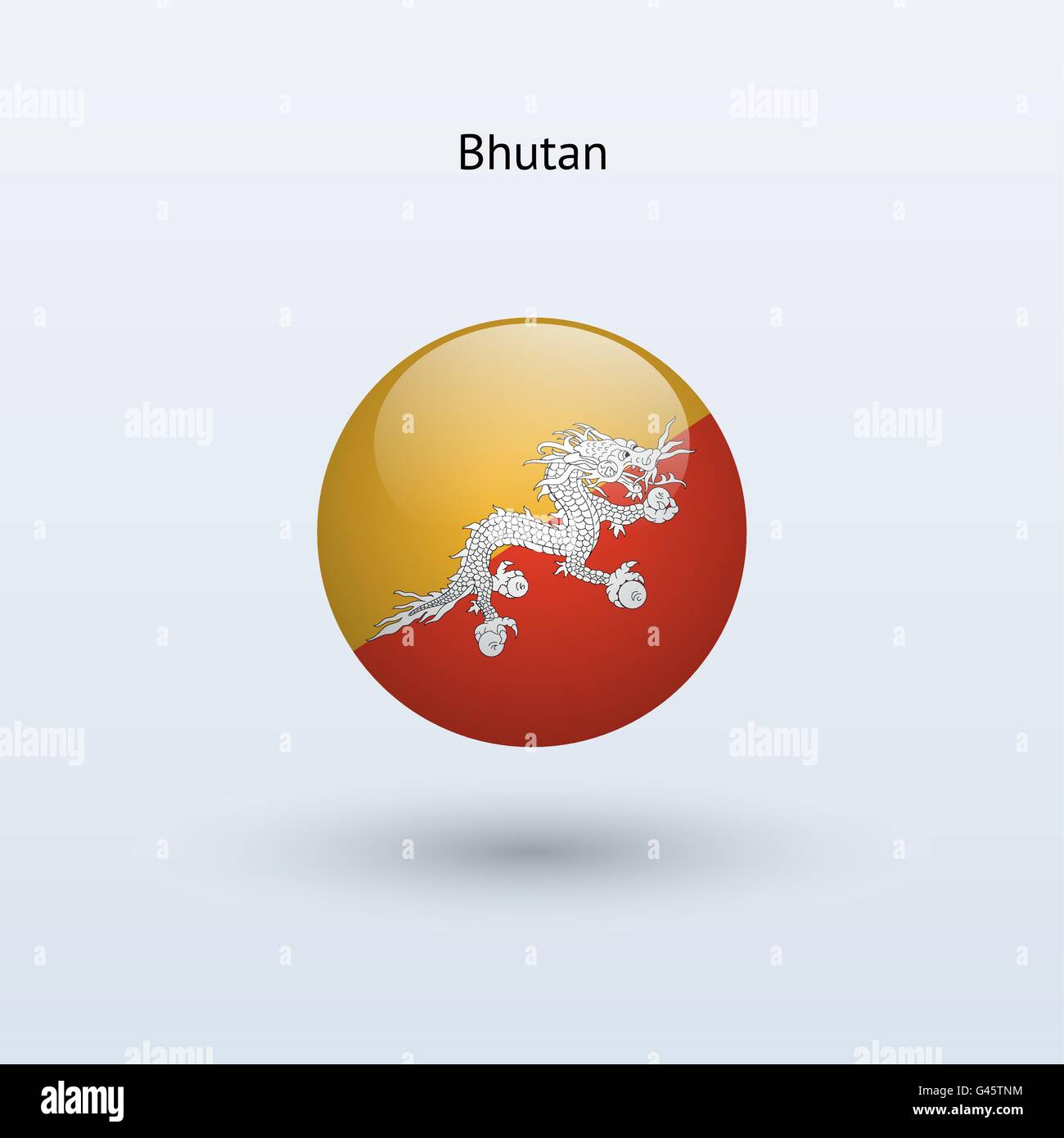 Bhutan round flag. Vector illustration Stock Vector Image & Art - Alamy