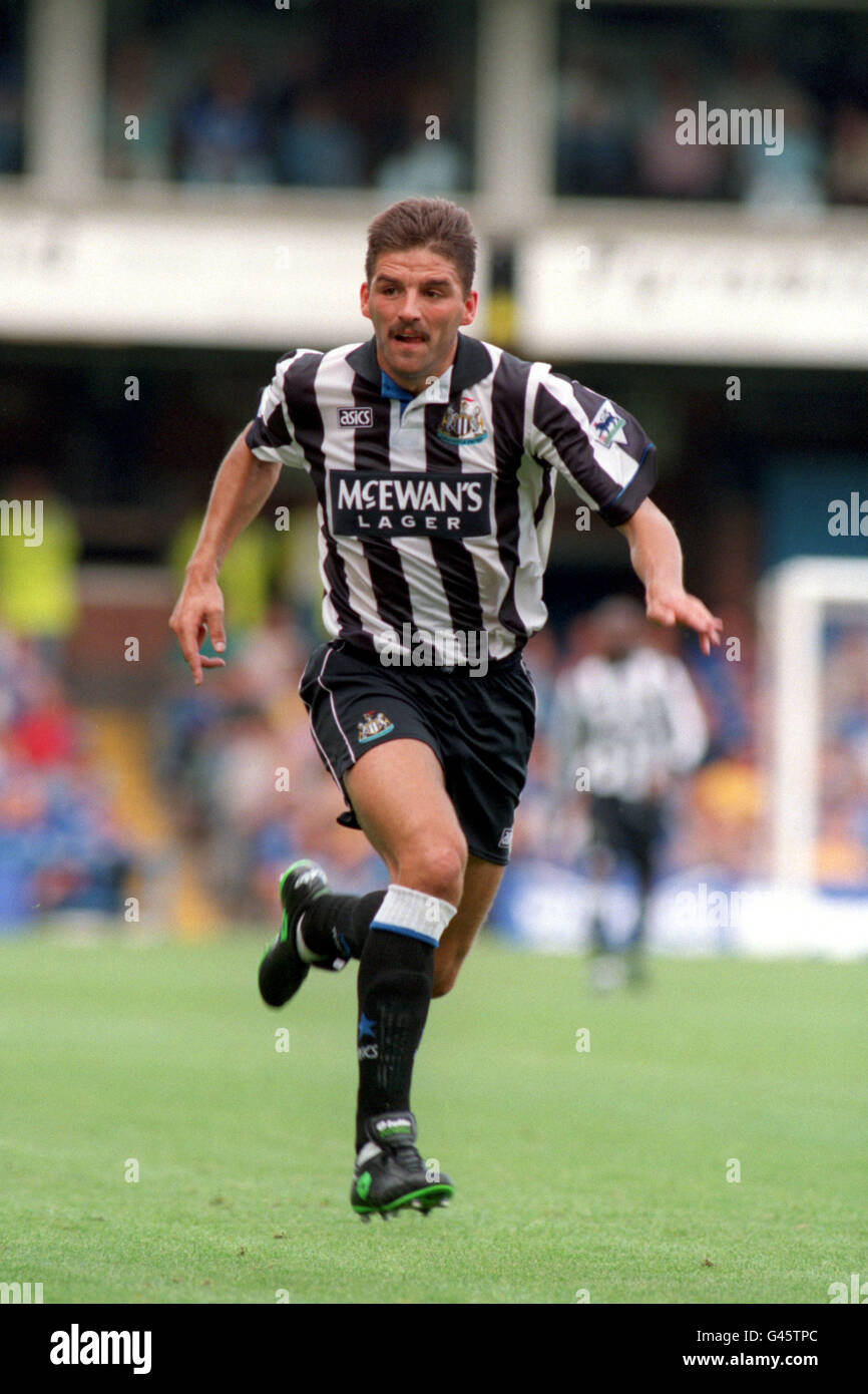 Soccer. Philippe Albert, Newcastle United Stock Photo - Alamy