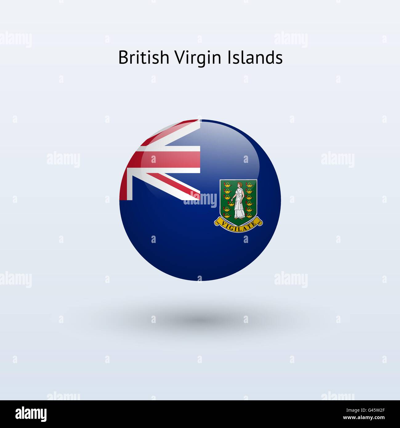 British Virgin Islands round flag Stock Vector Image & Art - Alamy