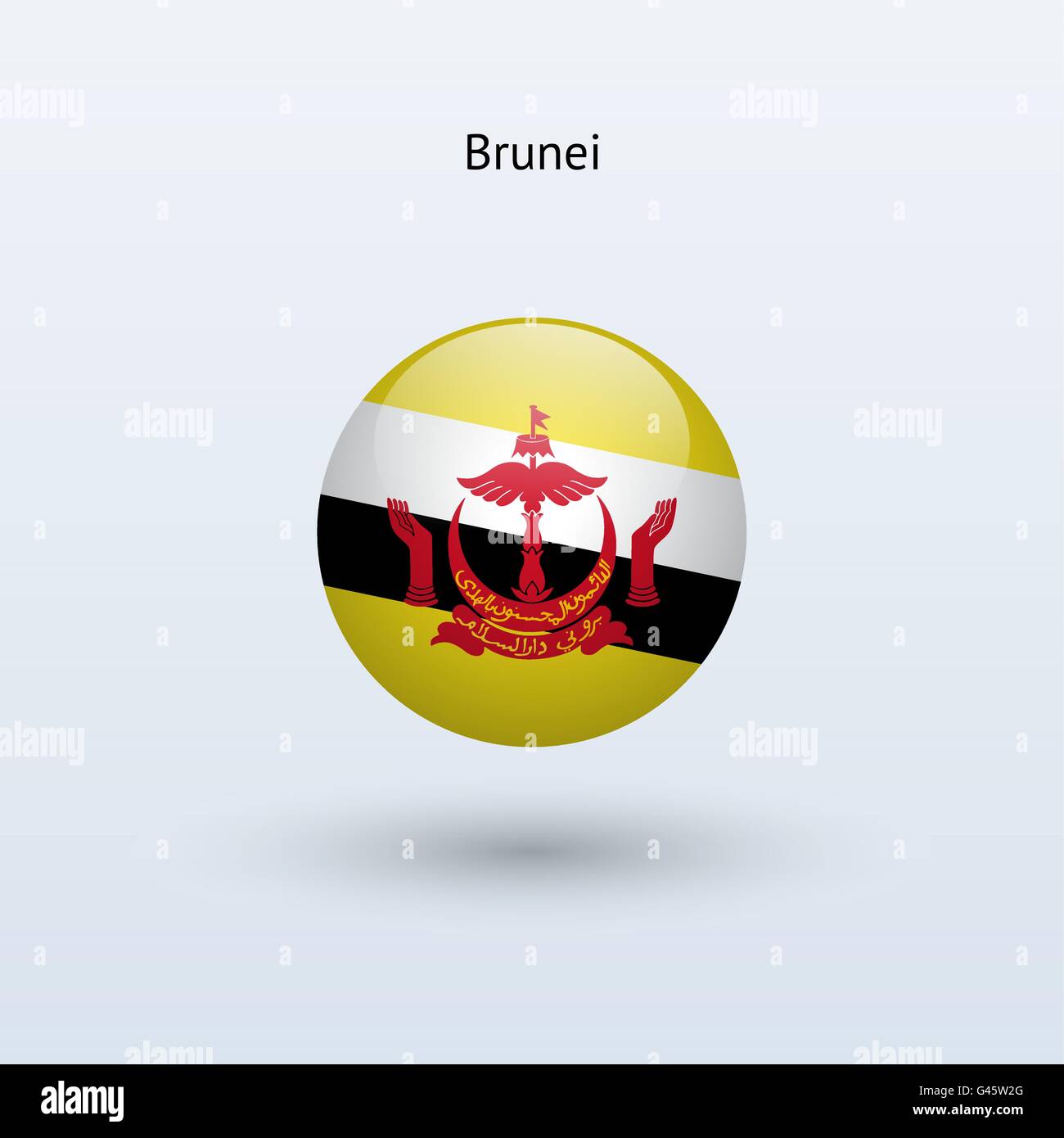 Brunei round flag. Vector illustration Stock Vector Image & Art - Alamy