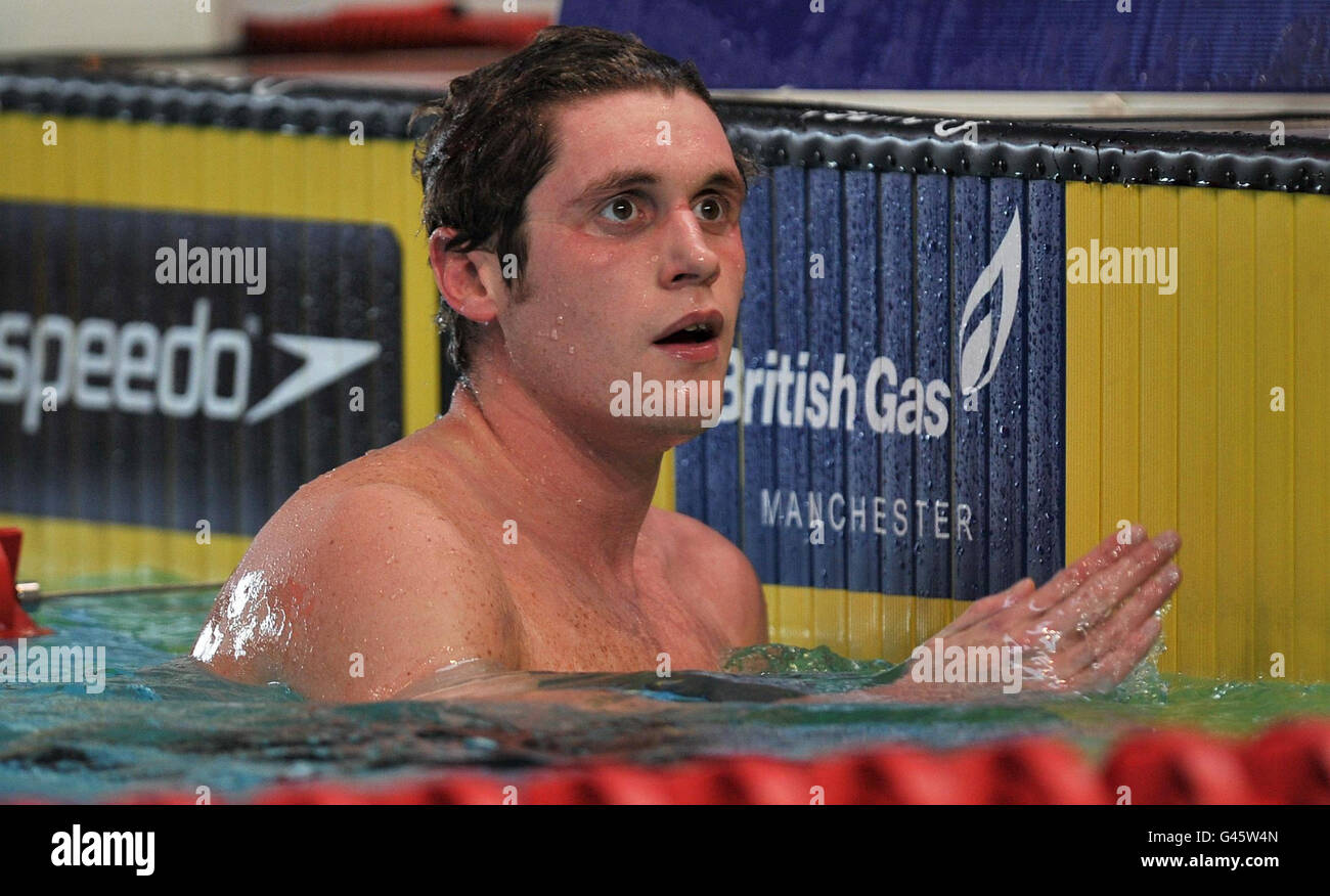 David Davies after winning his heat of the Mens 1500m Freestyle during ...