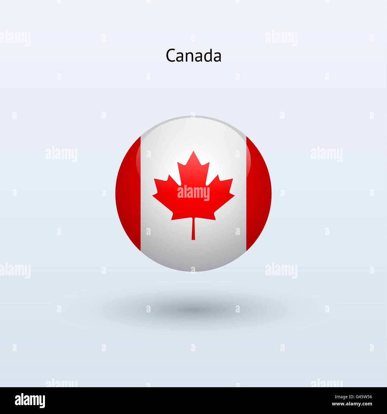 Canada round flag. Vector illustration Stock Vector Image & Art - Alamy