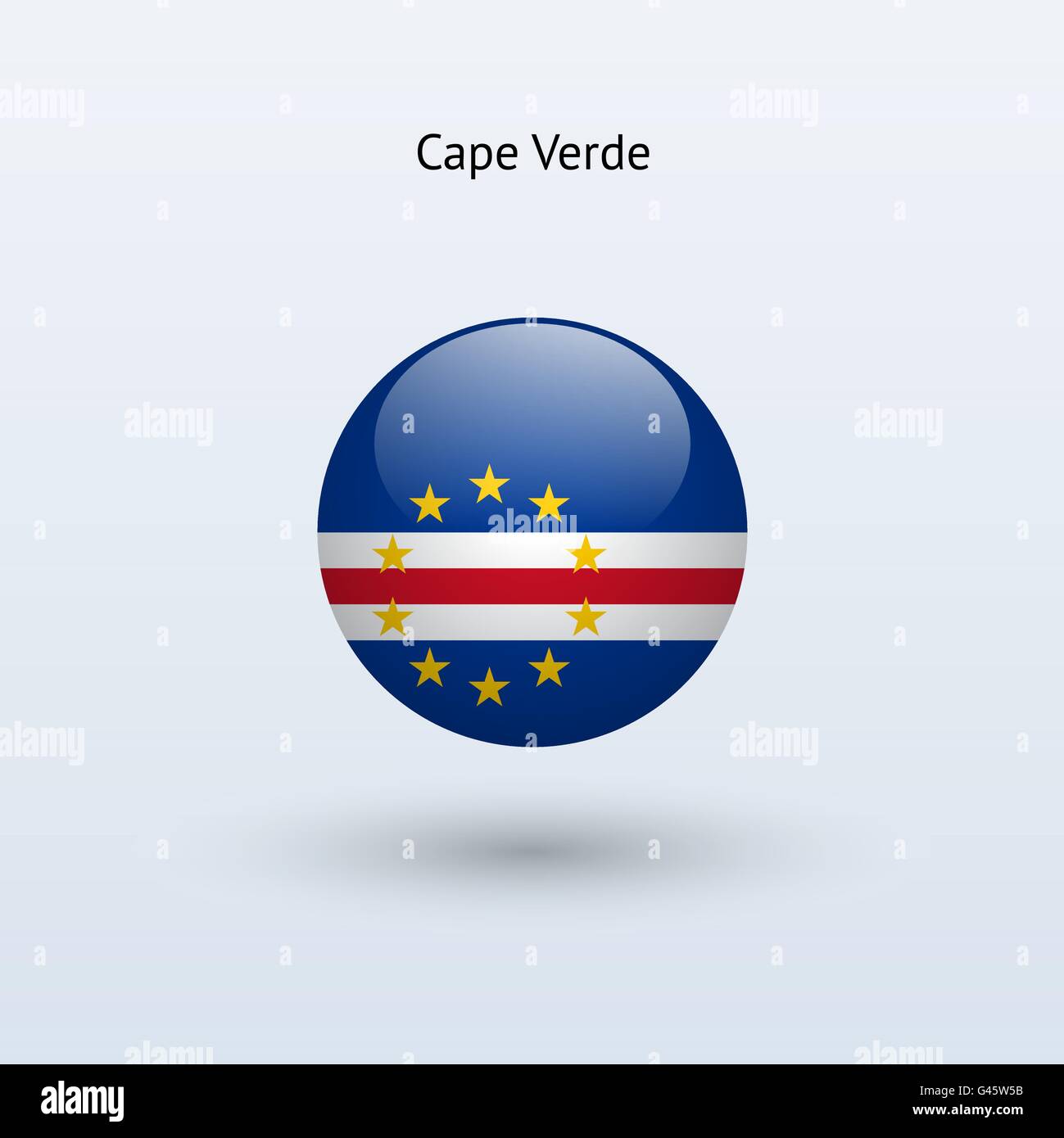 Cape Verde round flag. Vector illustration Stock Vector Image & Art - Alamy