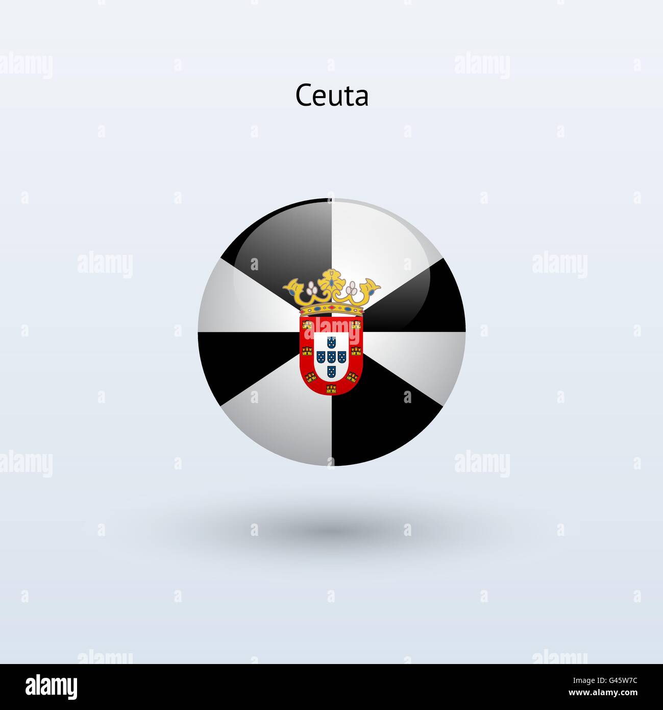 Ceuta round flag. Vector illustration Stock Vector Image & Art - Alamy