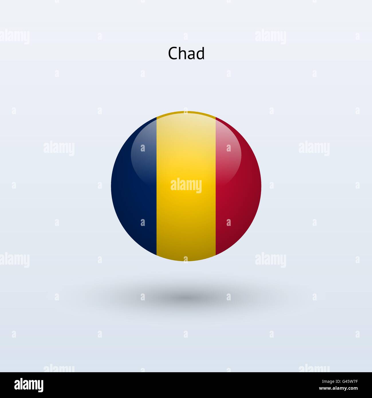 Chad round flag. Vector illustration Stock Vector Image & Art - Alamy