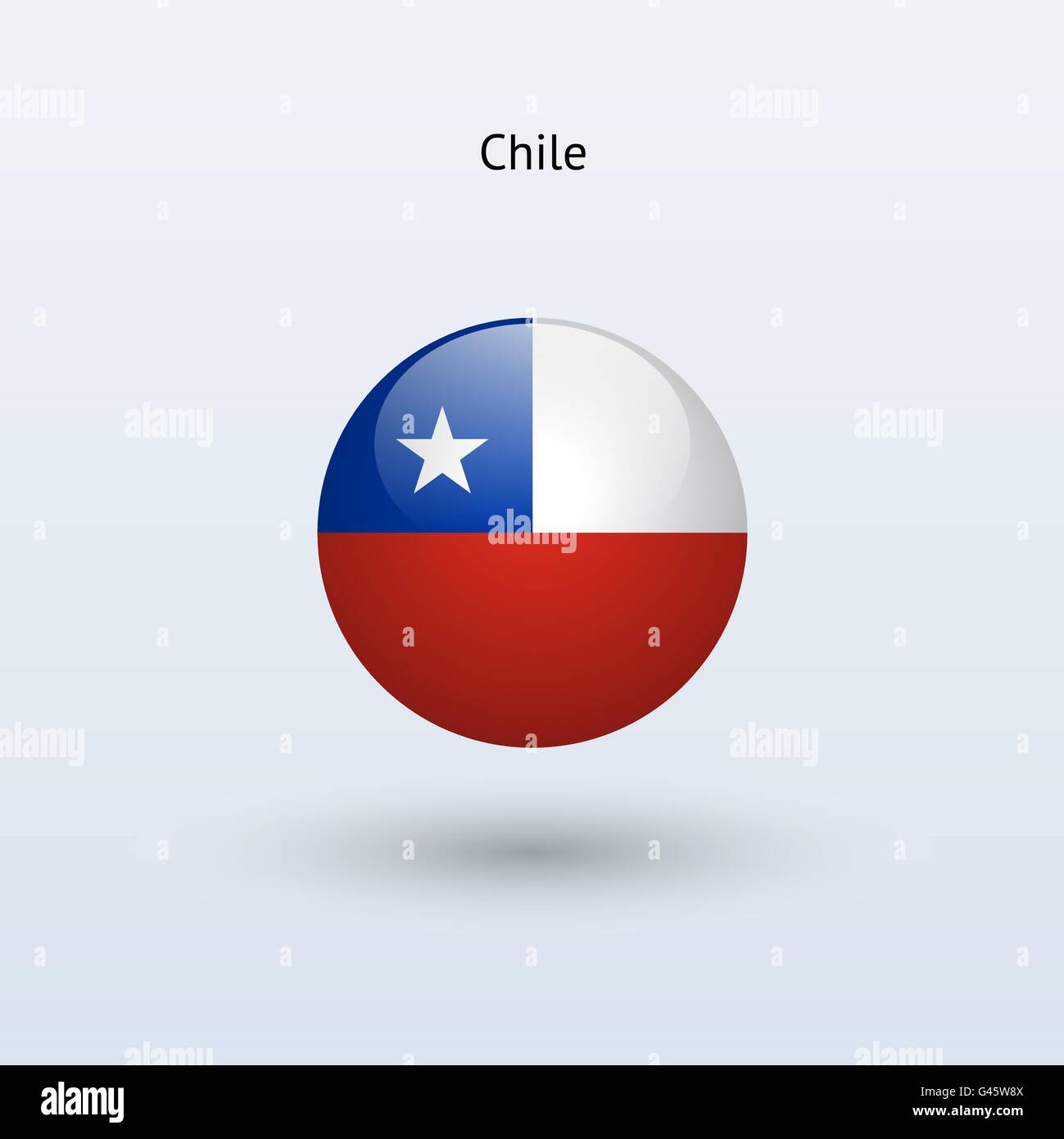 Chile national flag waving isolated Stock Vector Images - Alamy