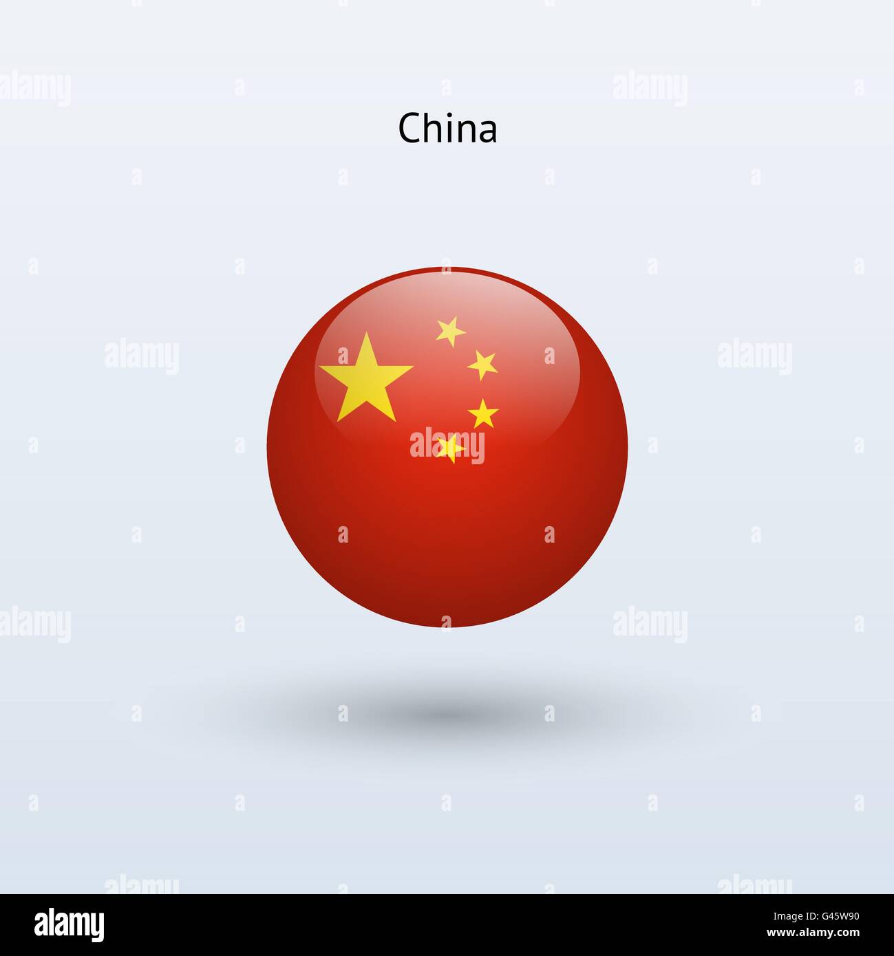 China round flag. Vector illustration Stock Vector Image & Art - Alamy