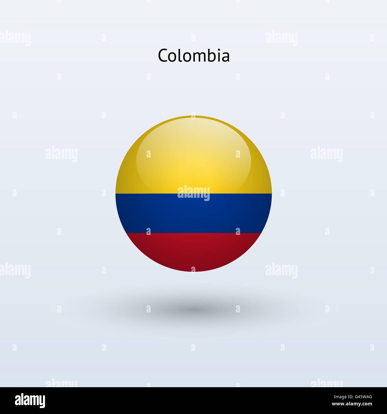 Colombia round flag. Vector illustration Stock Vector Image & Art - Alamy