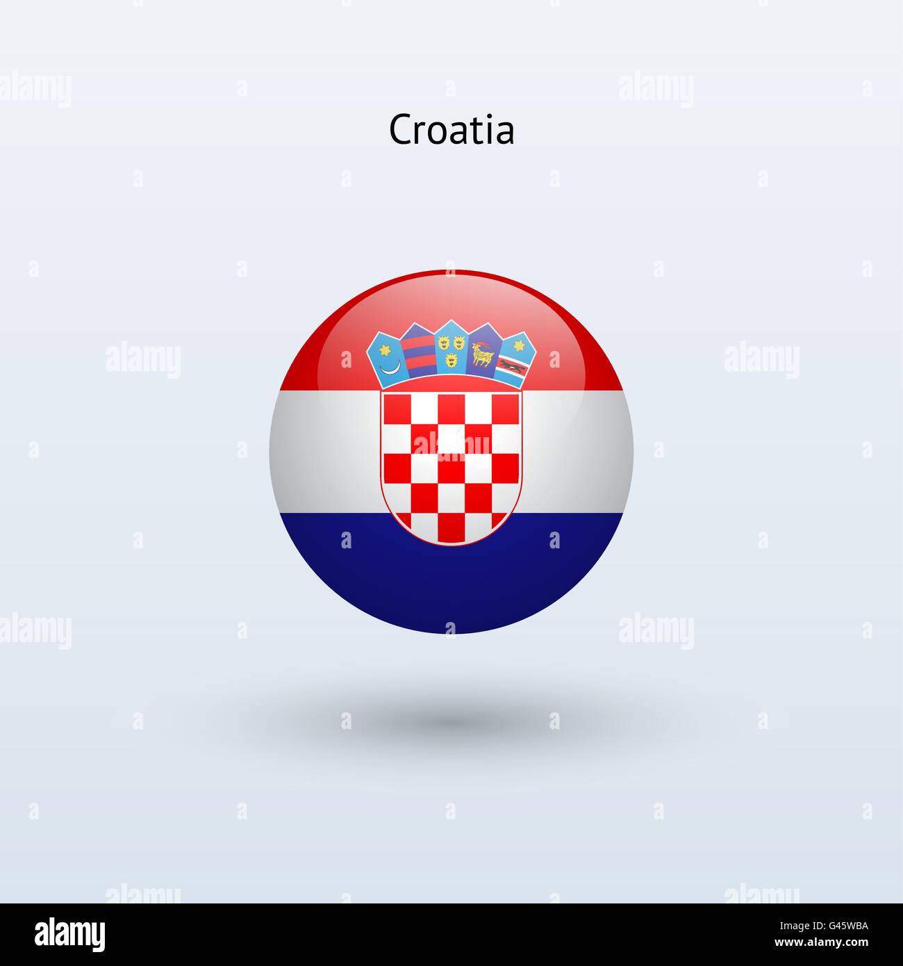 Croatia round flag. Vector illustration Stock Vector Image & Art - Alamy