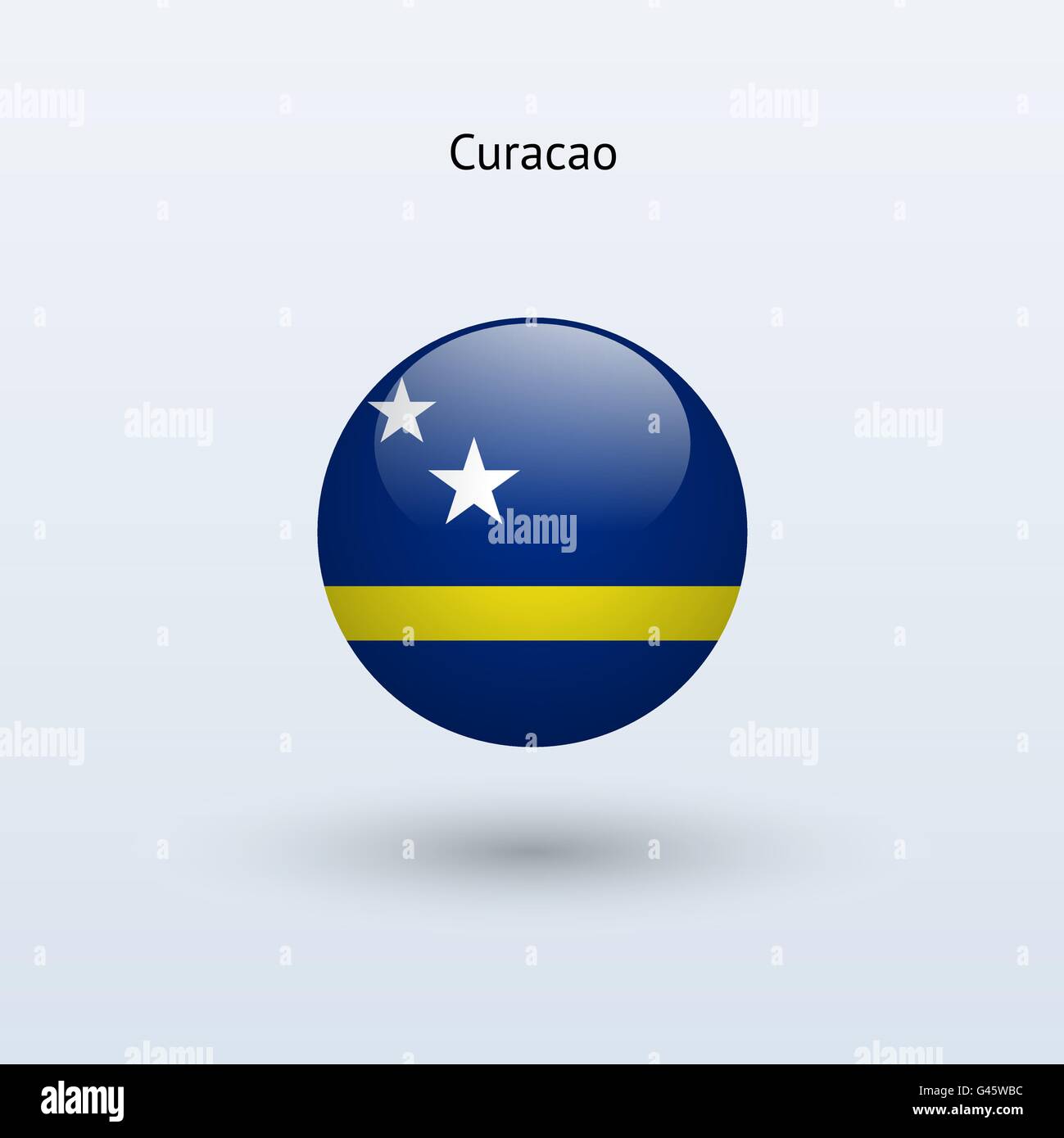 Curacao round flag. Vector illustration Stock Vector Image & Art - Alamy
