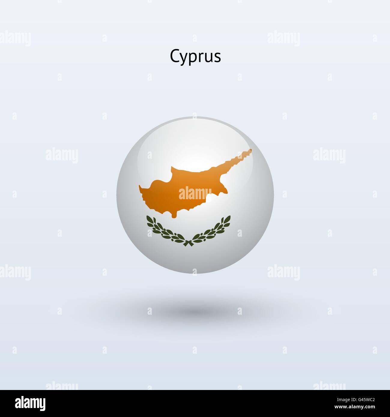 Cyprus round flag. Vector illustration Stock Vector Image & Art - Alamy