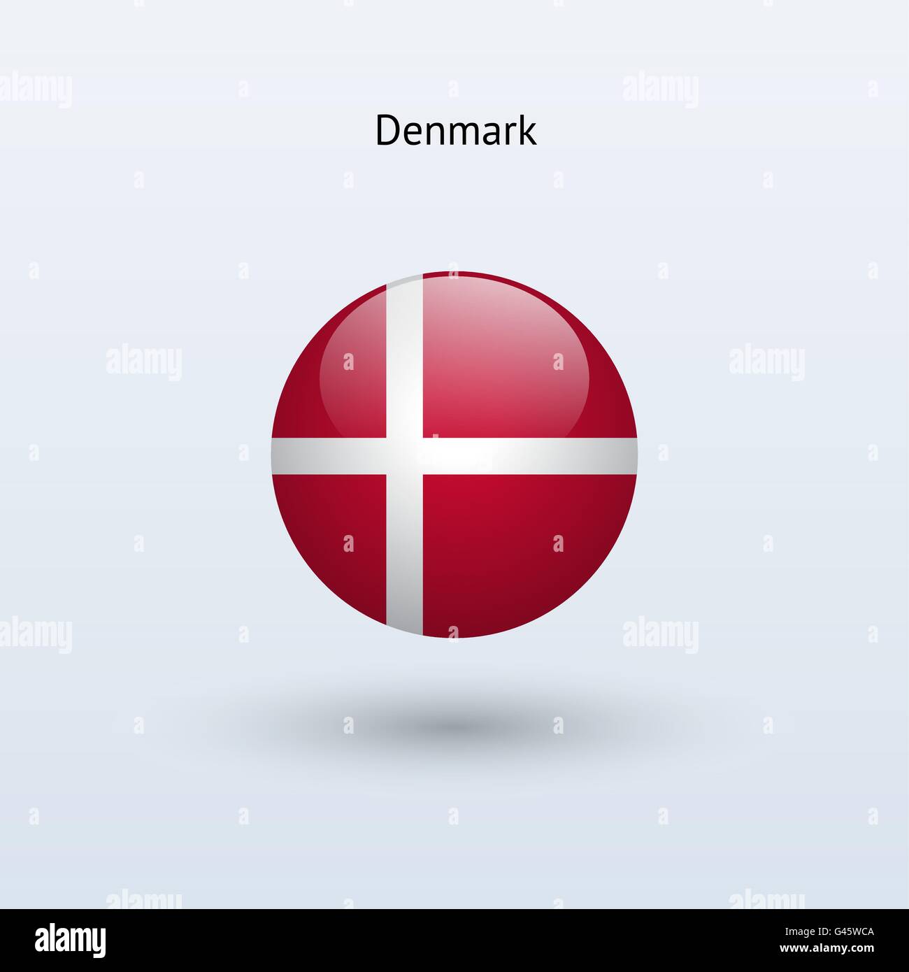 Denmark round flag. Vector illustration Stock Vector Image & Art - Alamy