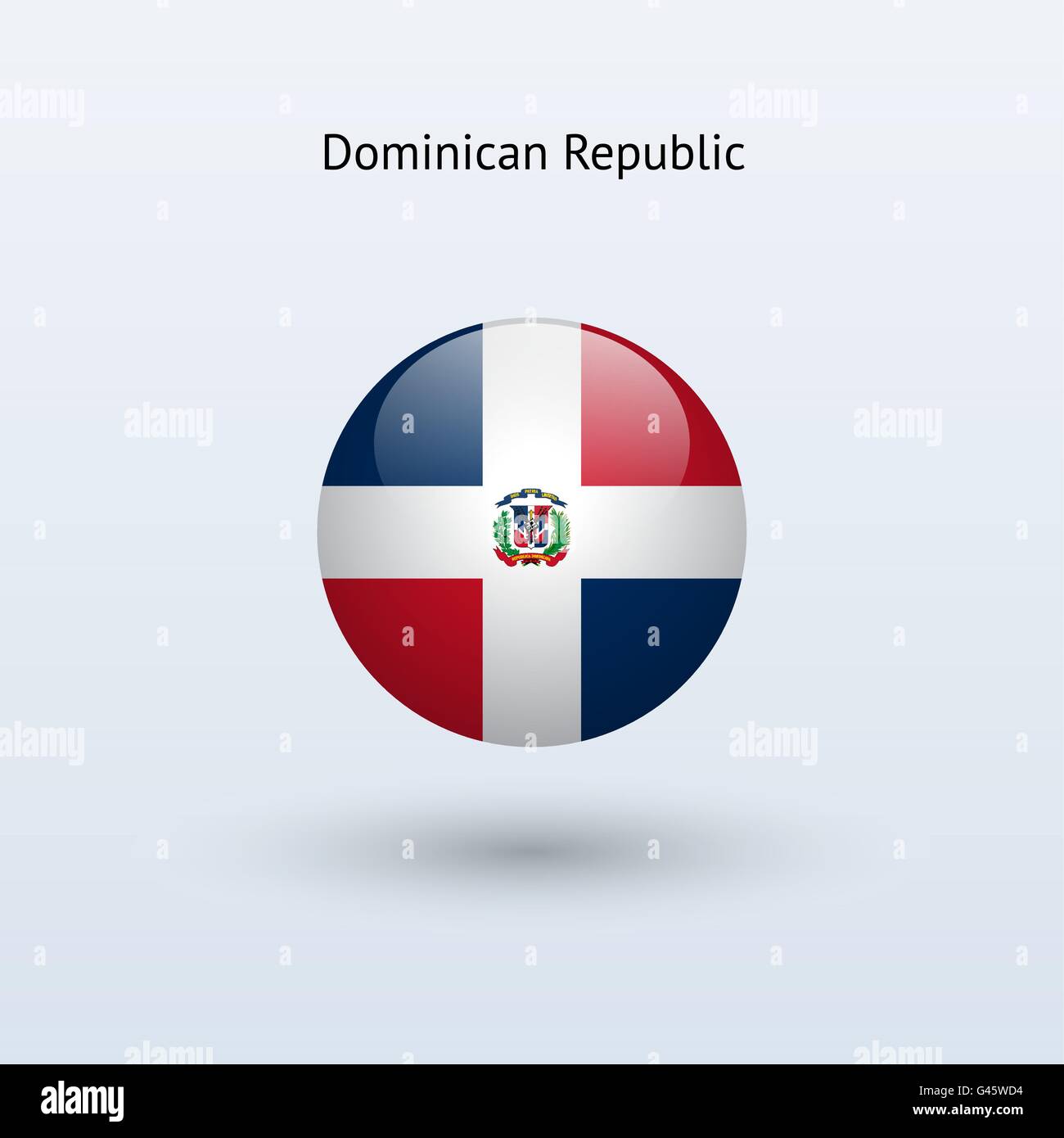 Dominican Republic round flag Stock Vector Image & Art - Alamy