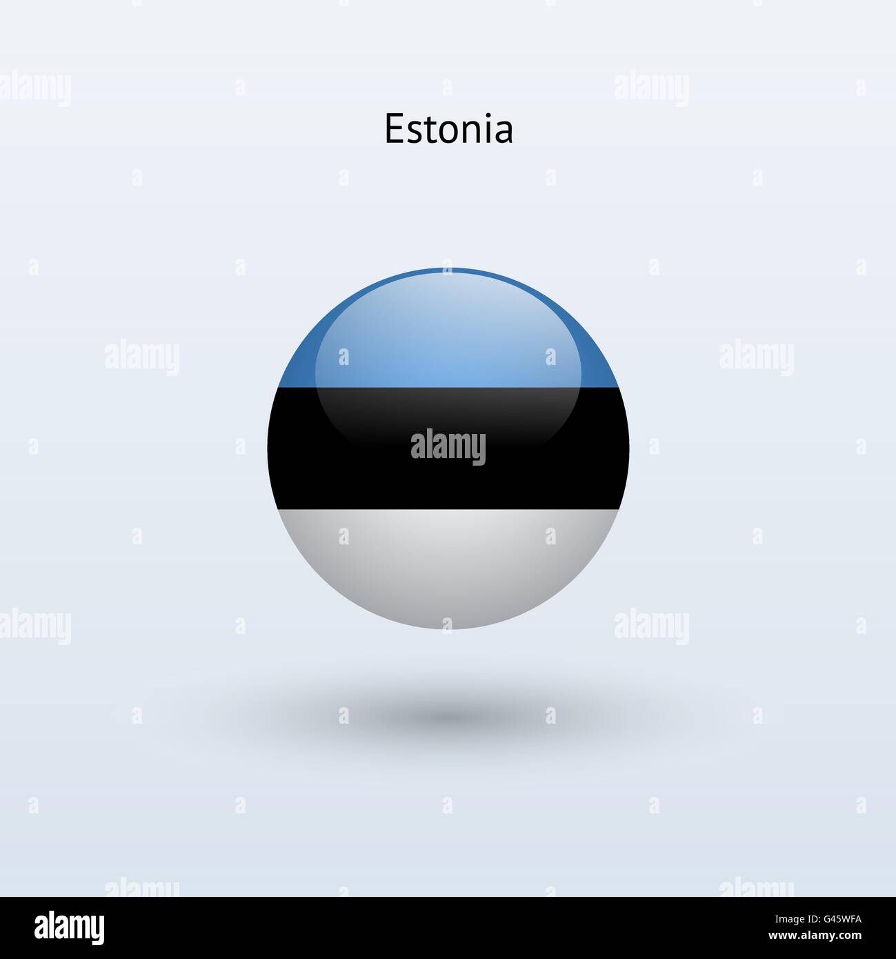 Estonia round flag. Vector illustration Stock Vector Image & Art - Alamy