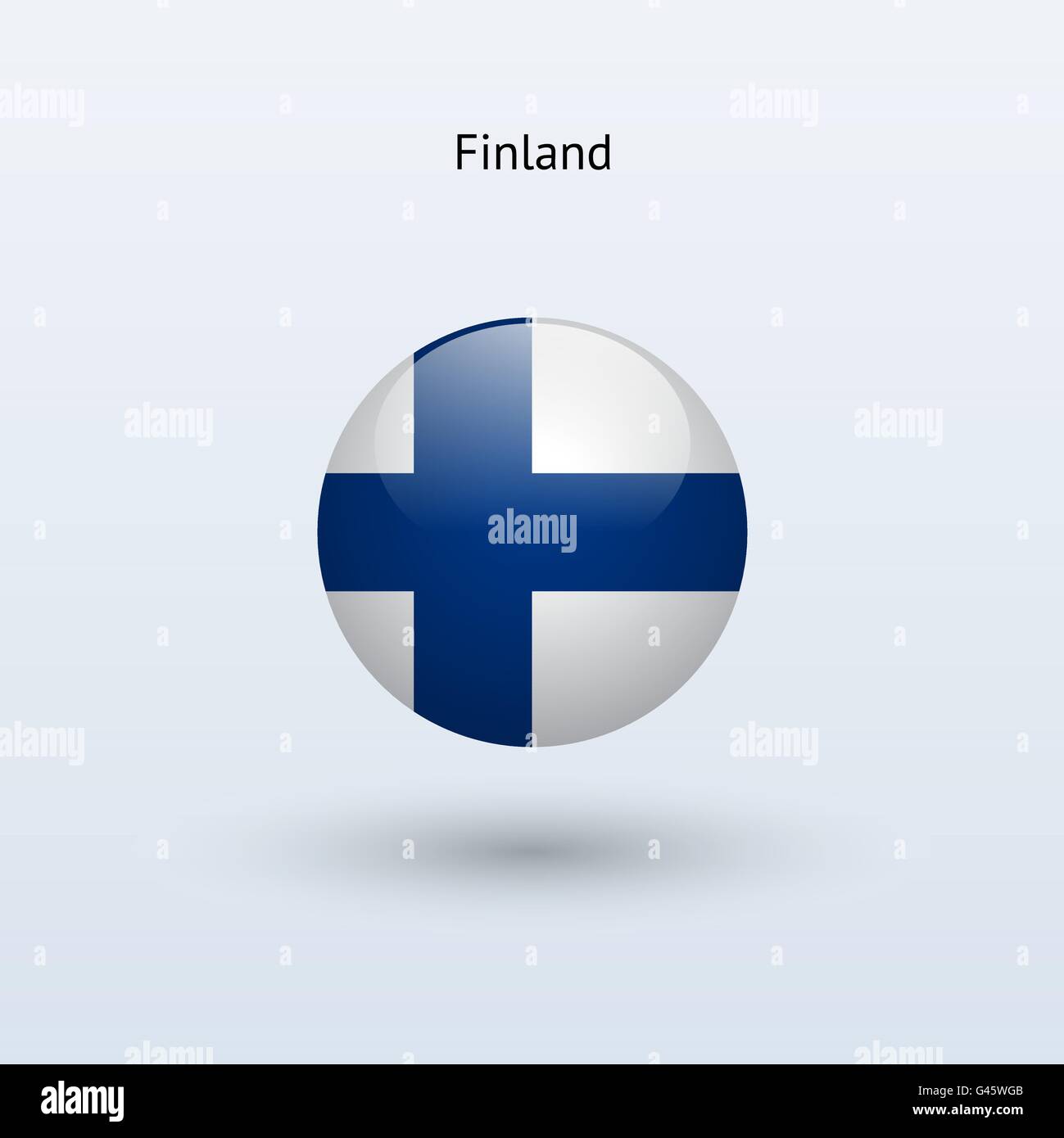 Finland round flag. Vector illustration Stock Vector Image & Art - Alamy