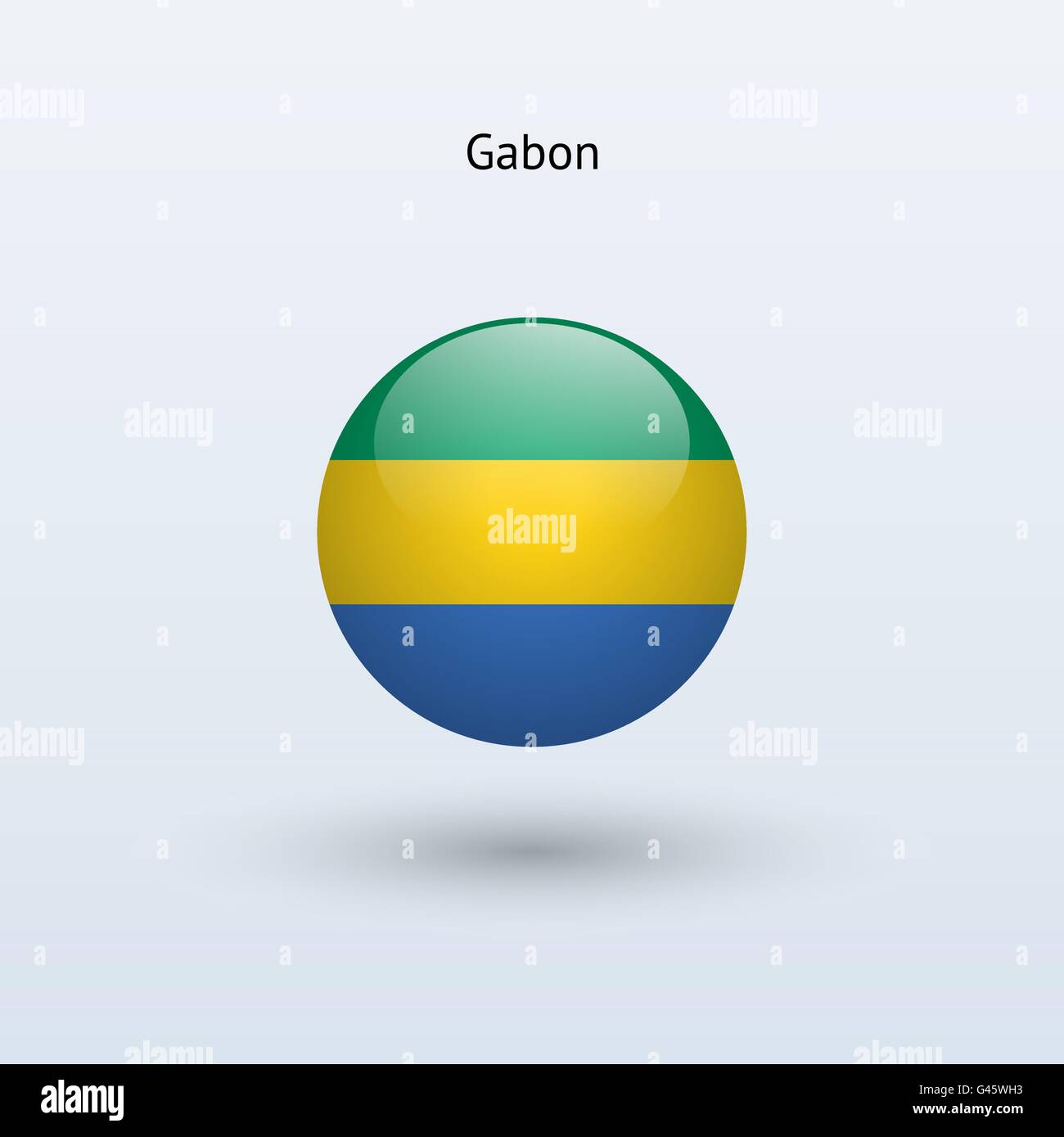 Gabon round flag. Vector illustration Stock Vector Image & Art - Alamy