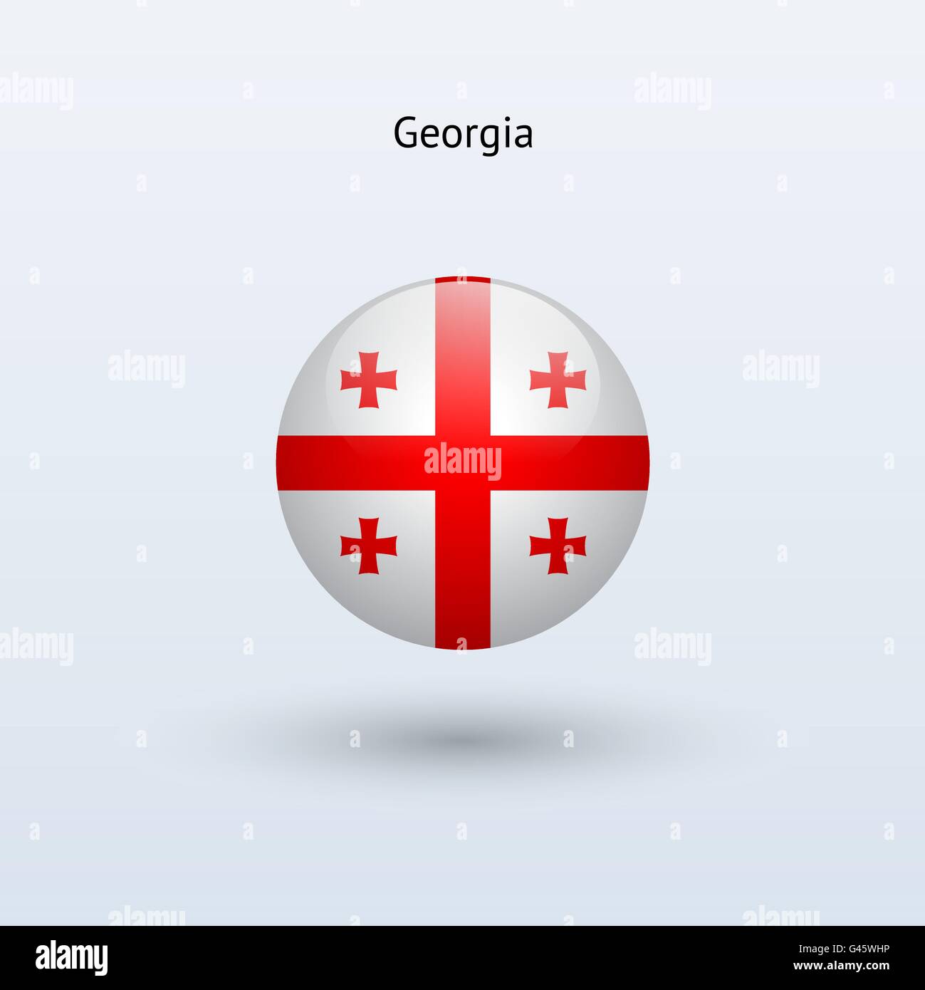 Georgia round flag. Vector illustration Stock Vector Image & Art - Alamy