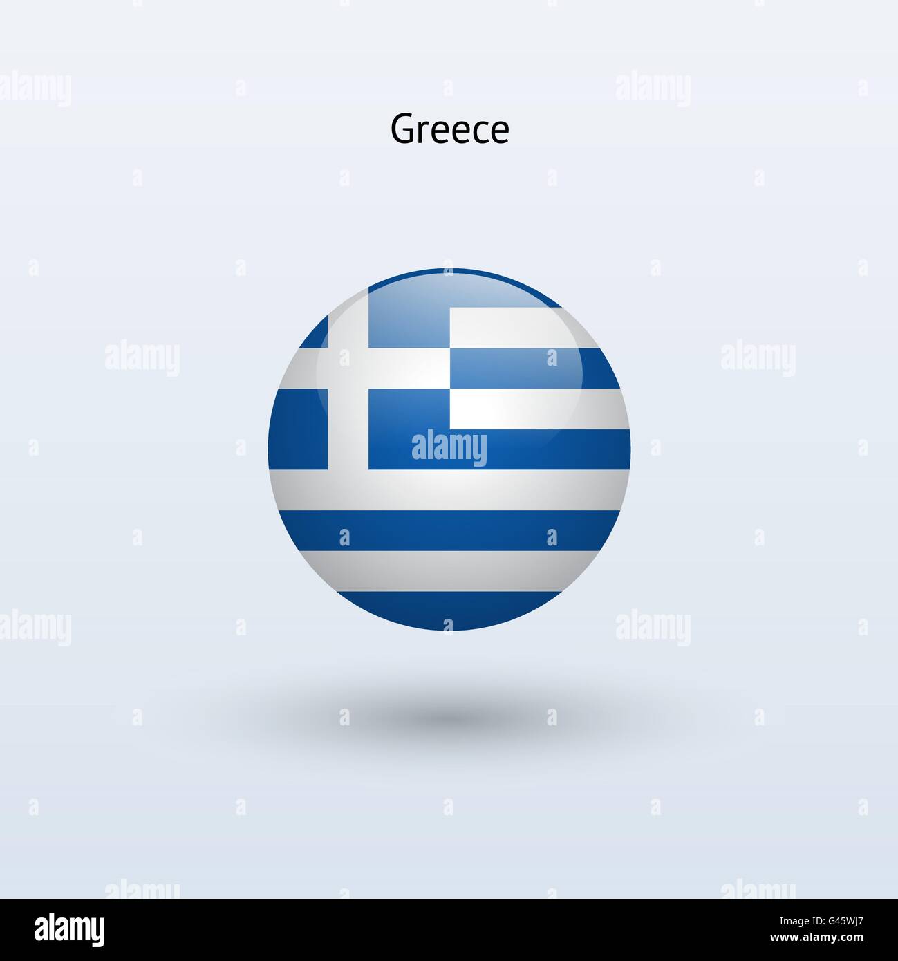 Greece round flag. Vector illustration Stock Vector Image & Art - Alamy