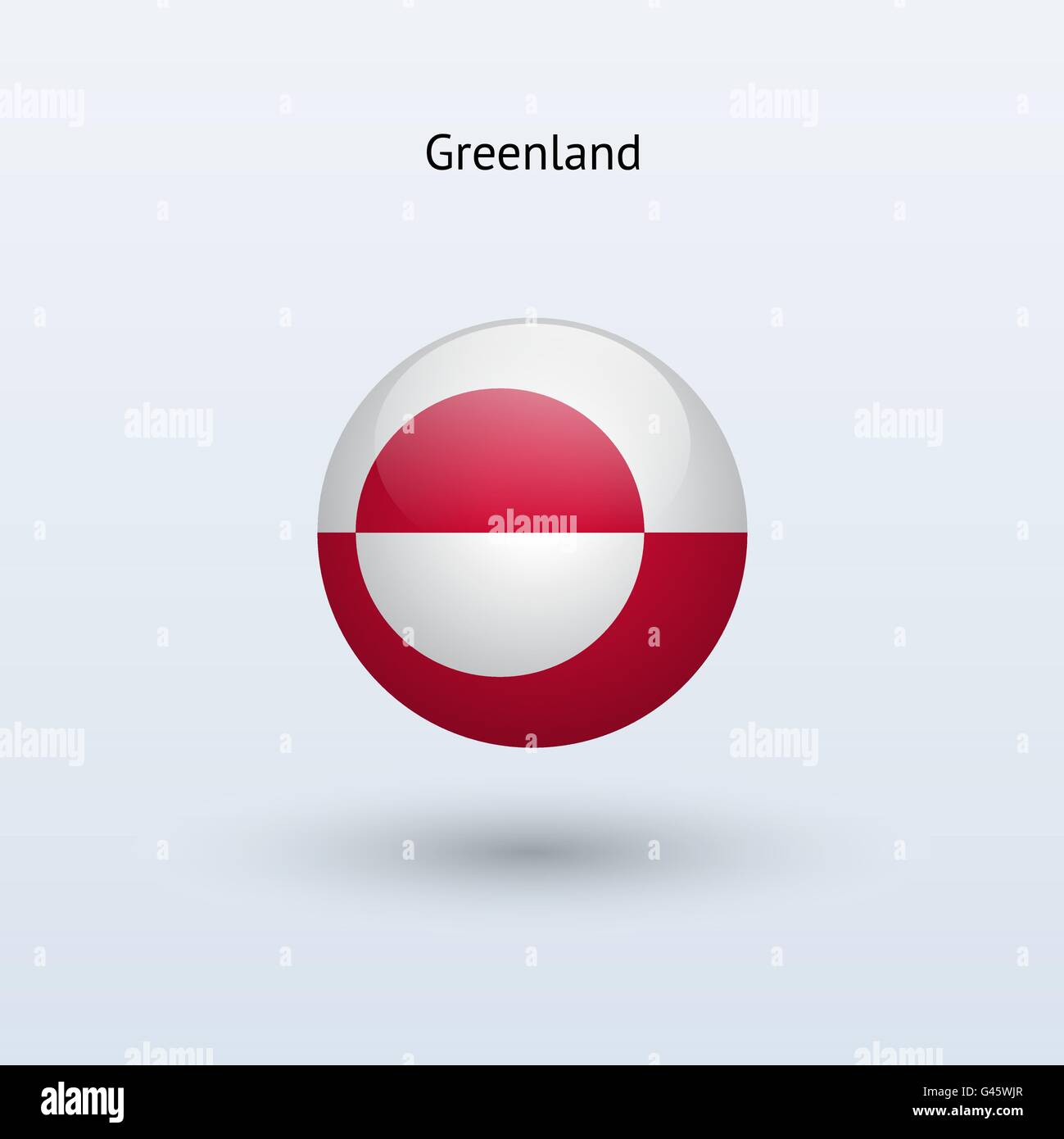 Greenland round flag. Vector illustration Stock Vector Image & Art - Alamy