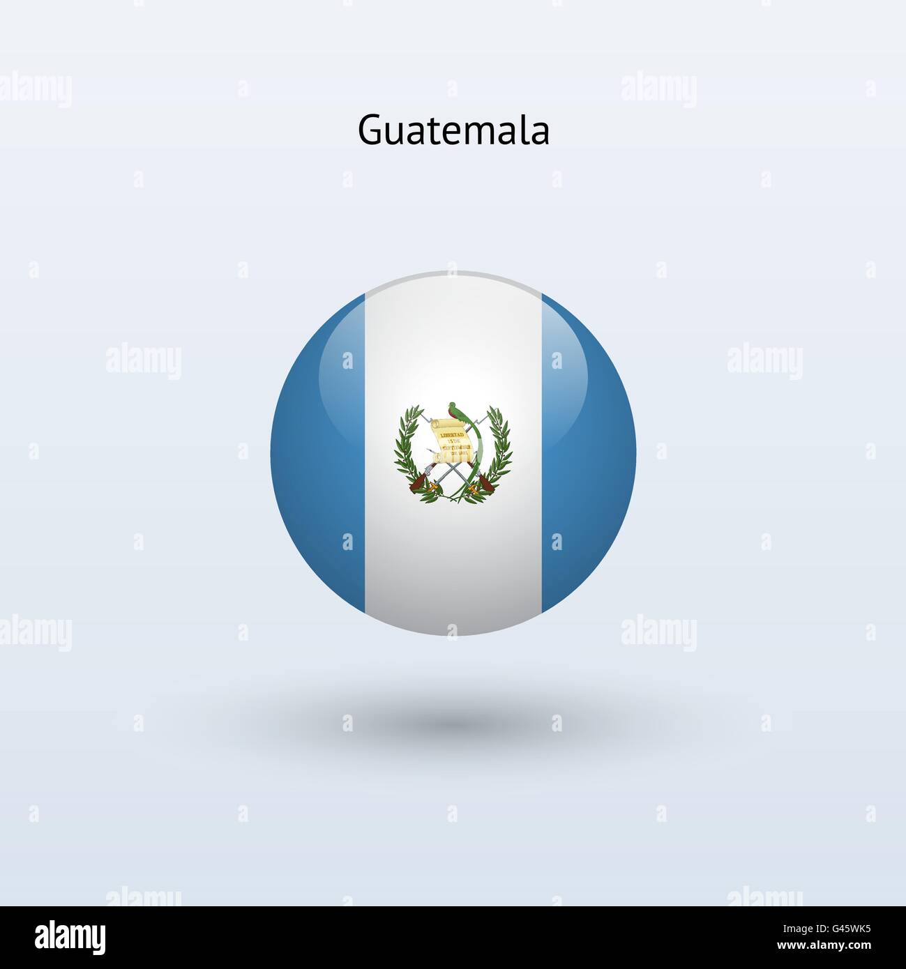Guatemala round flag. Vector illustration Stock Vector Image & Art - Alamy