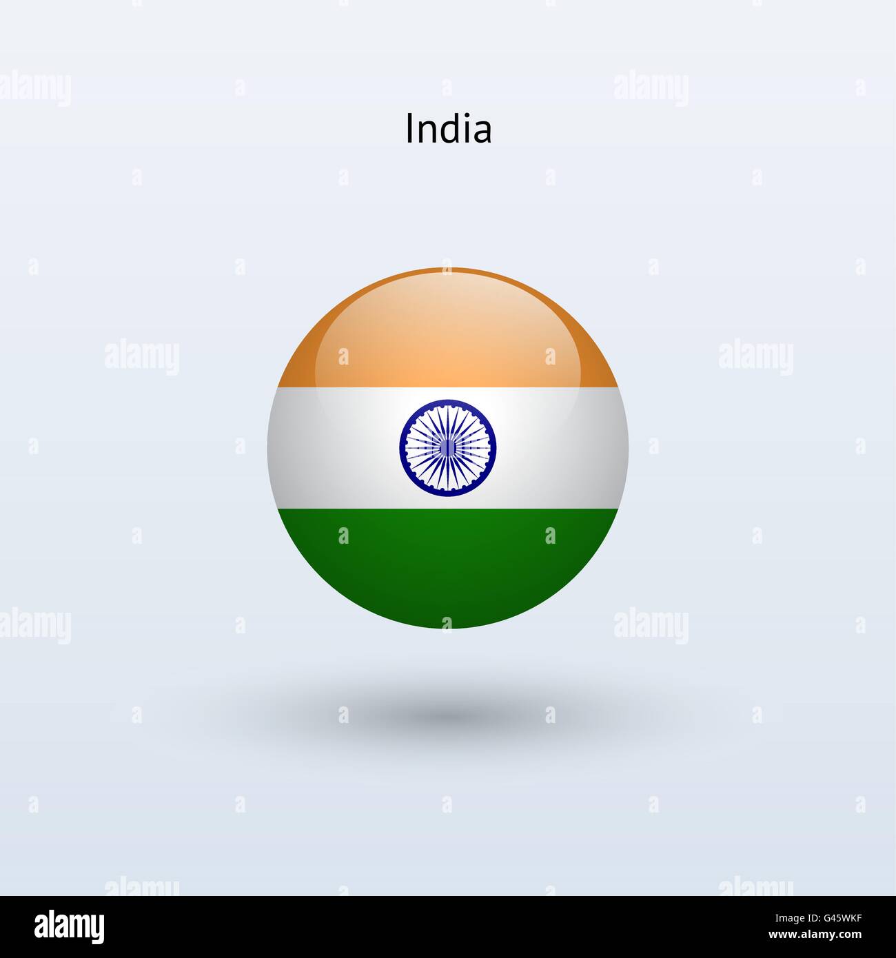 India round flag. Vector illustration Stock Vector Image & Art - Alamy