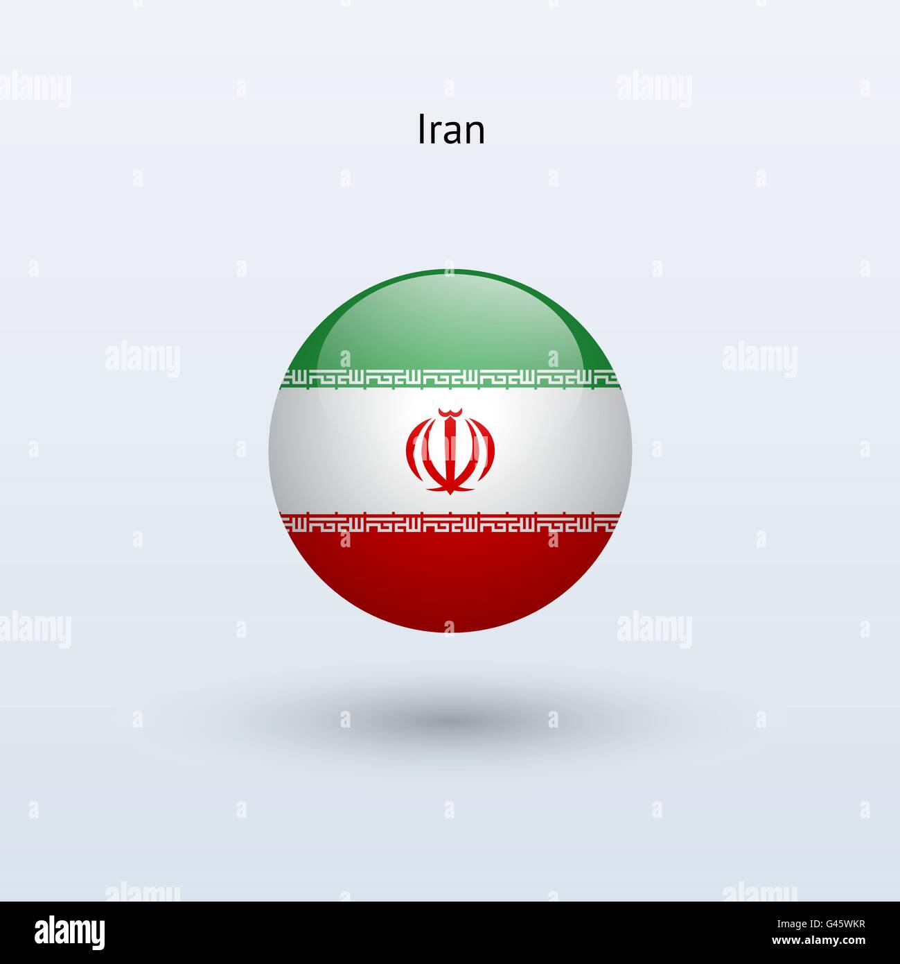 Iran round flag. Vector illustration Stock Vector Image & Art - Alamy